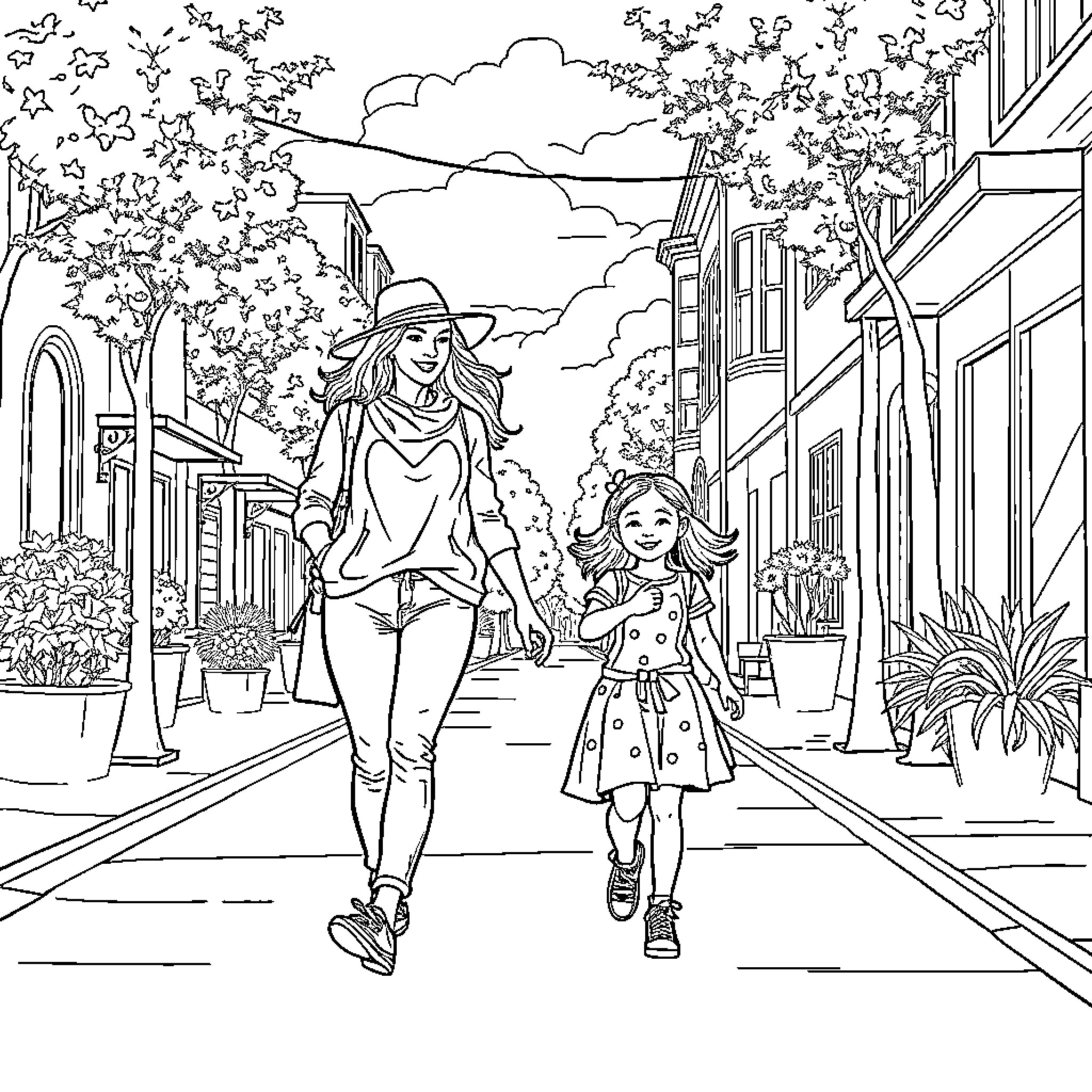Best Mother Daughter Coloring Pages (Free Printable PDF)