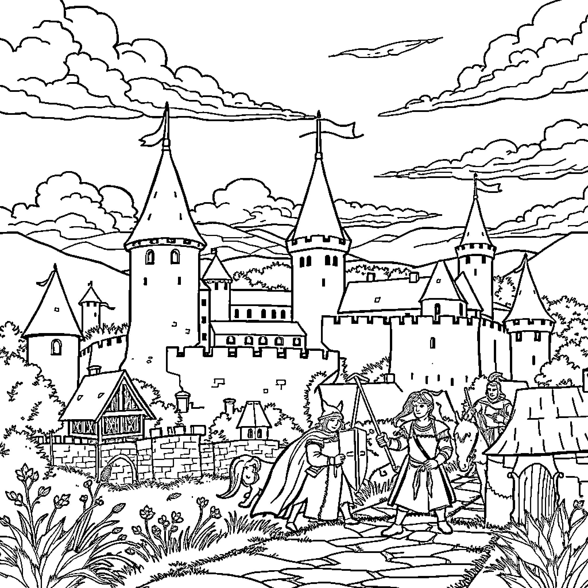 Best Princess and Knight Coloring Pages (Free Printable PDF)