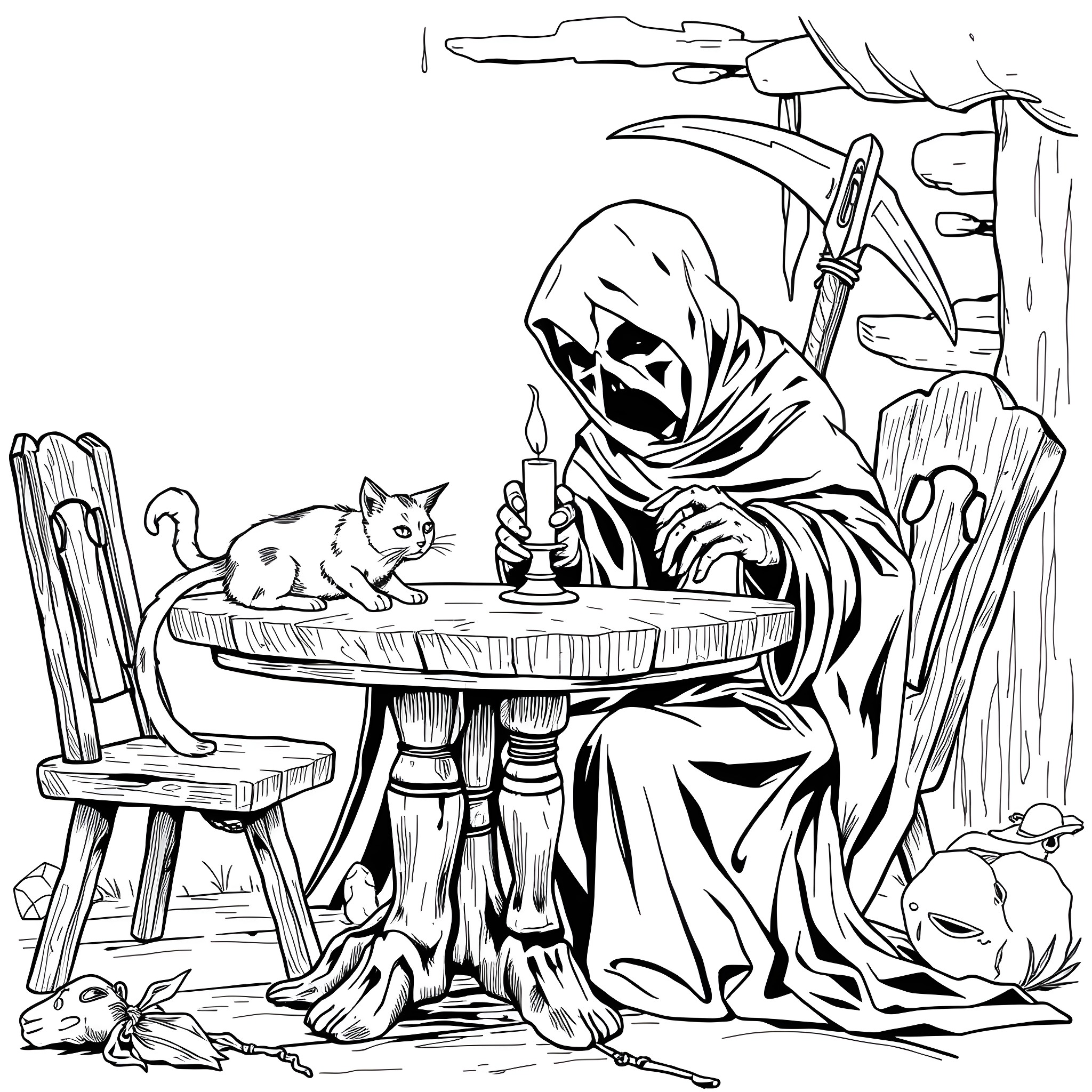 Best Grim Reaper Coloring Pages (Free Printable PDF)