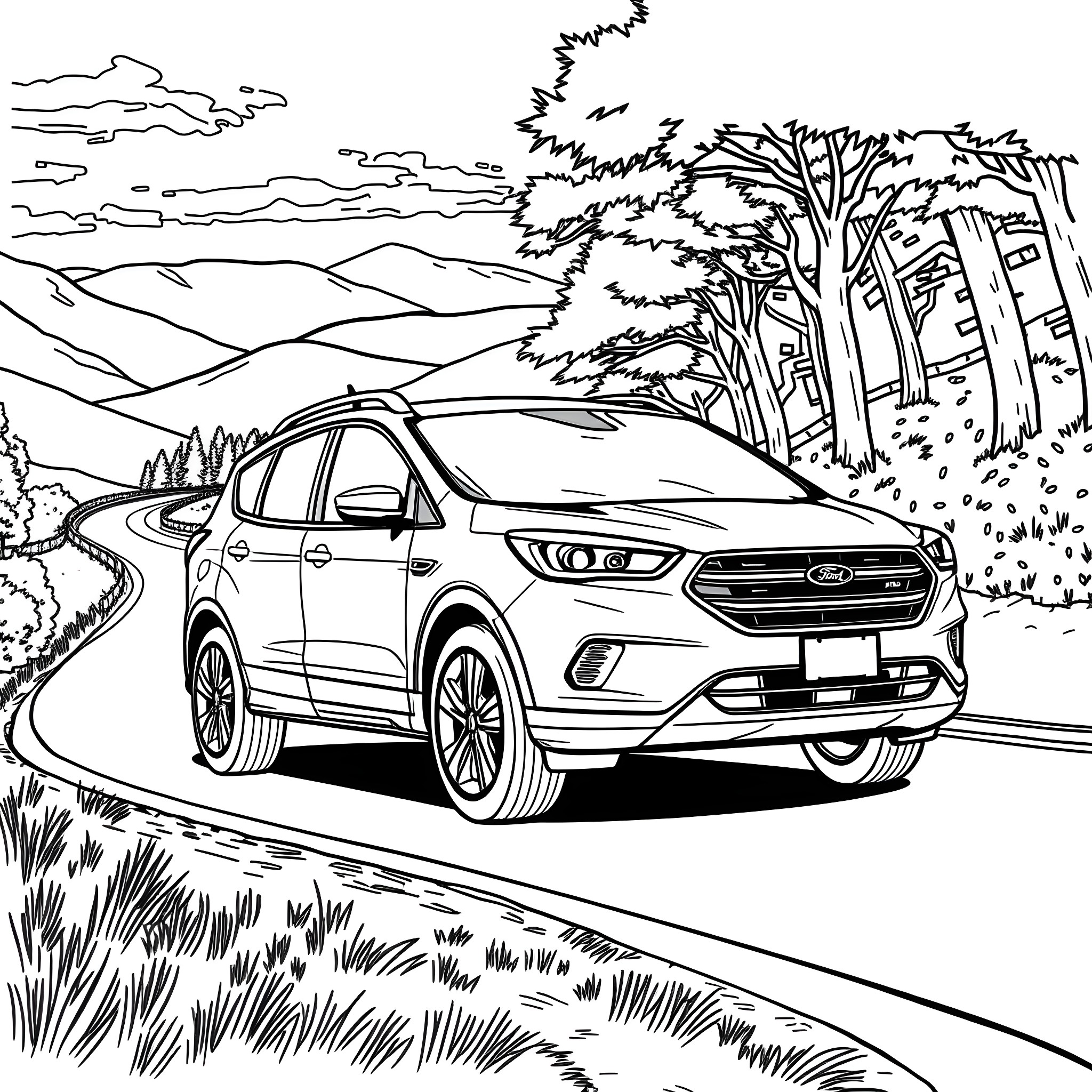 19 Best Ford Escape Coloring Pages (Free Printable PDFs)
