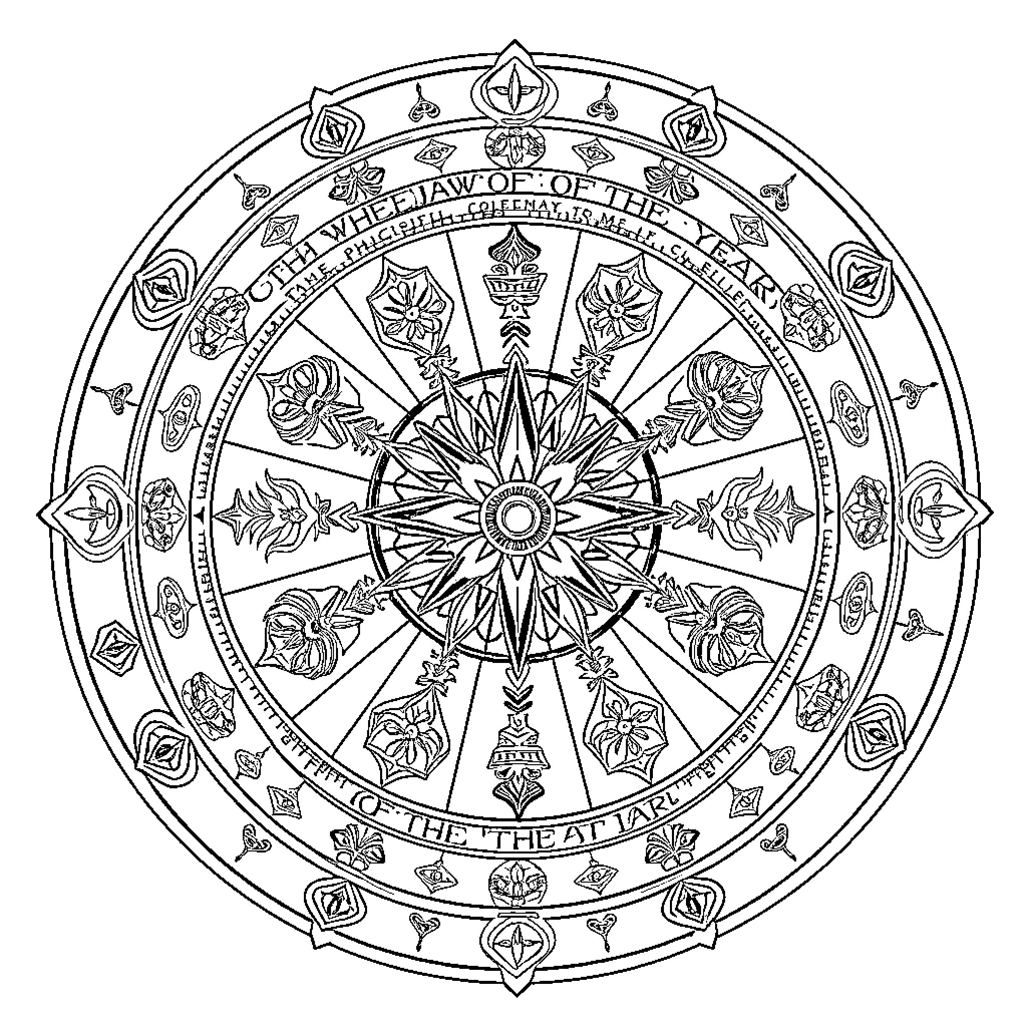 Best Pagan Wheel Coloring Pages (Free Printable PDF)