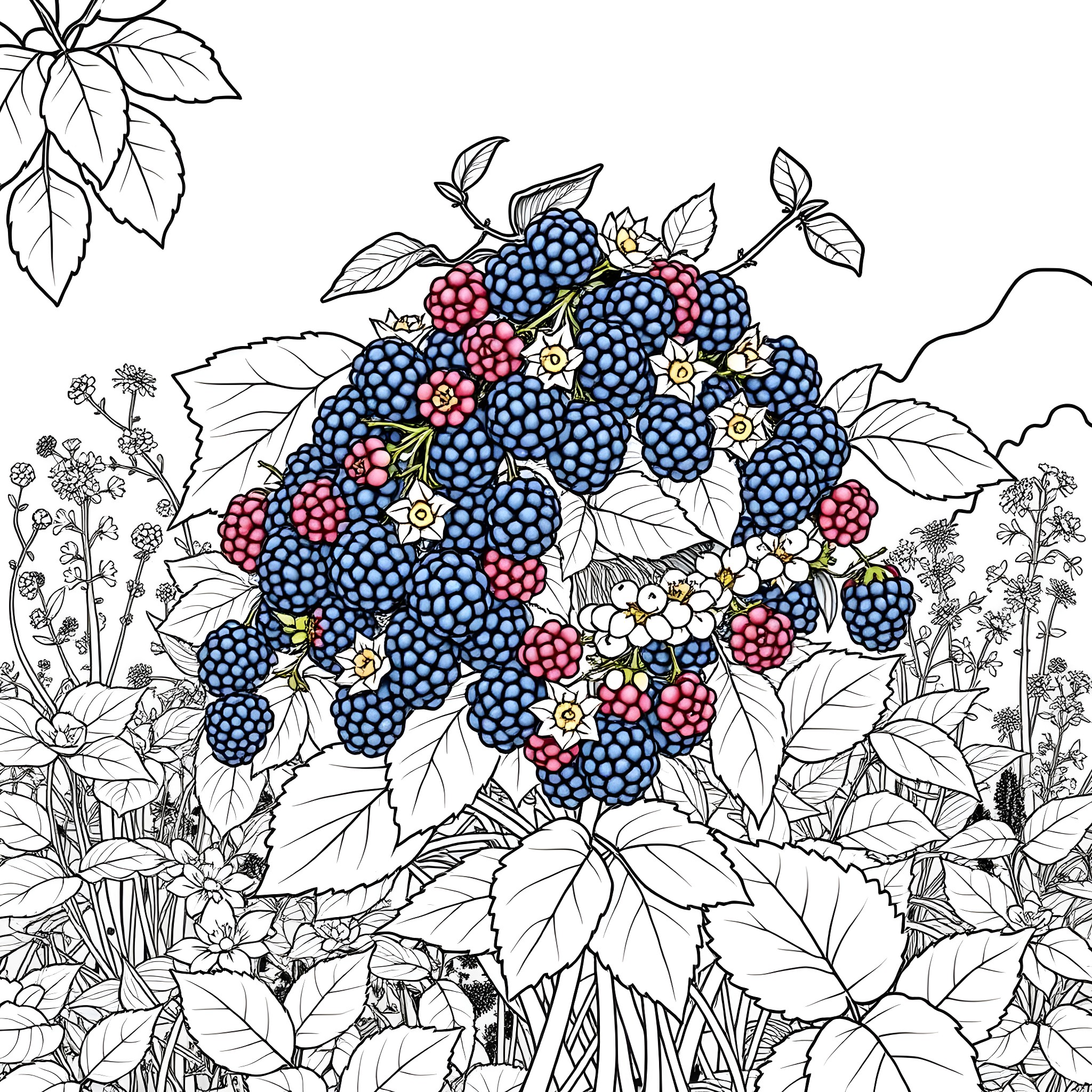 3 Best Blackberry Coloring Pages (Free Printable PDFs)