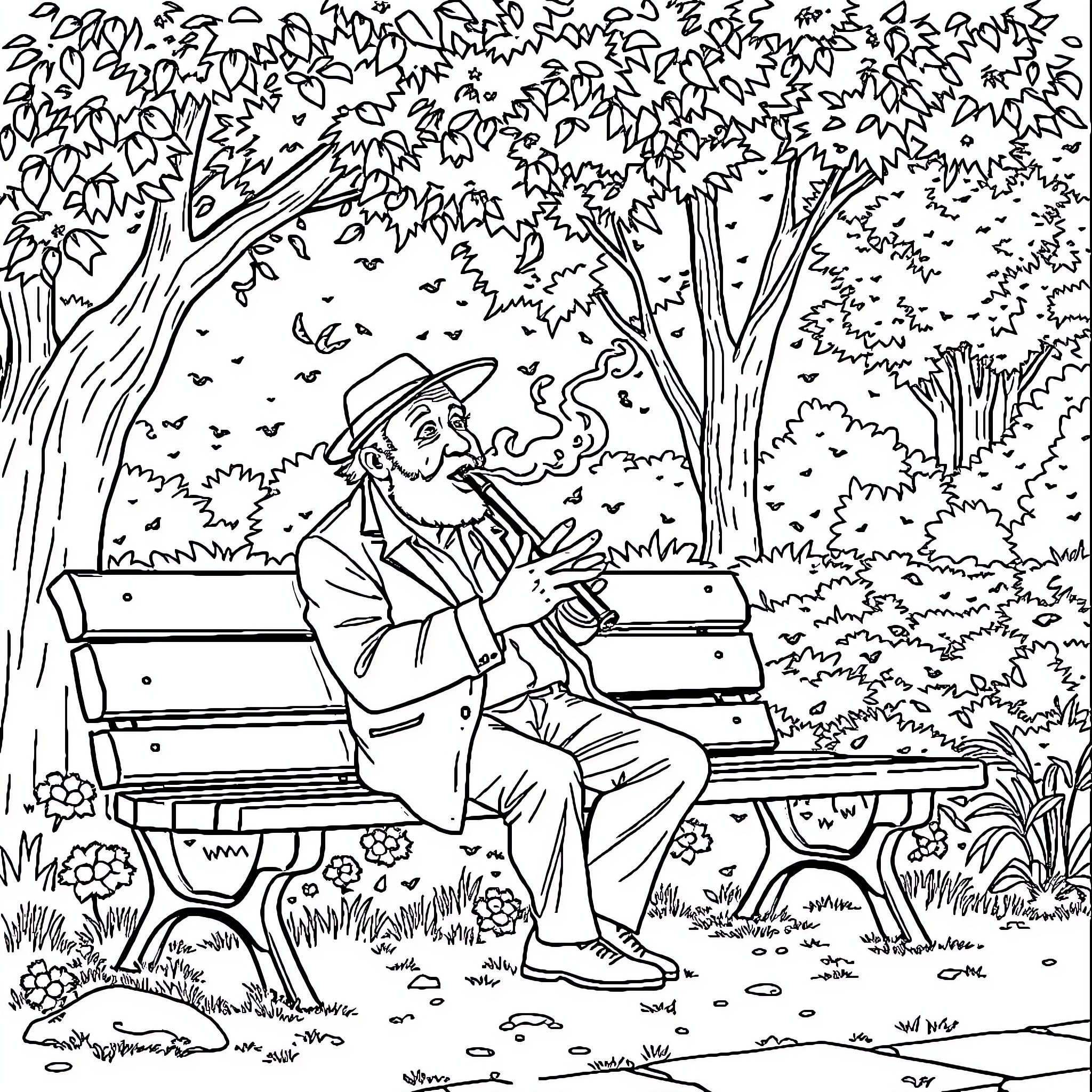 Best Old Man Coloring Pages (Free Printable PDF)