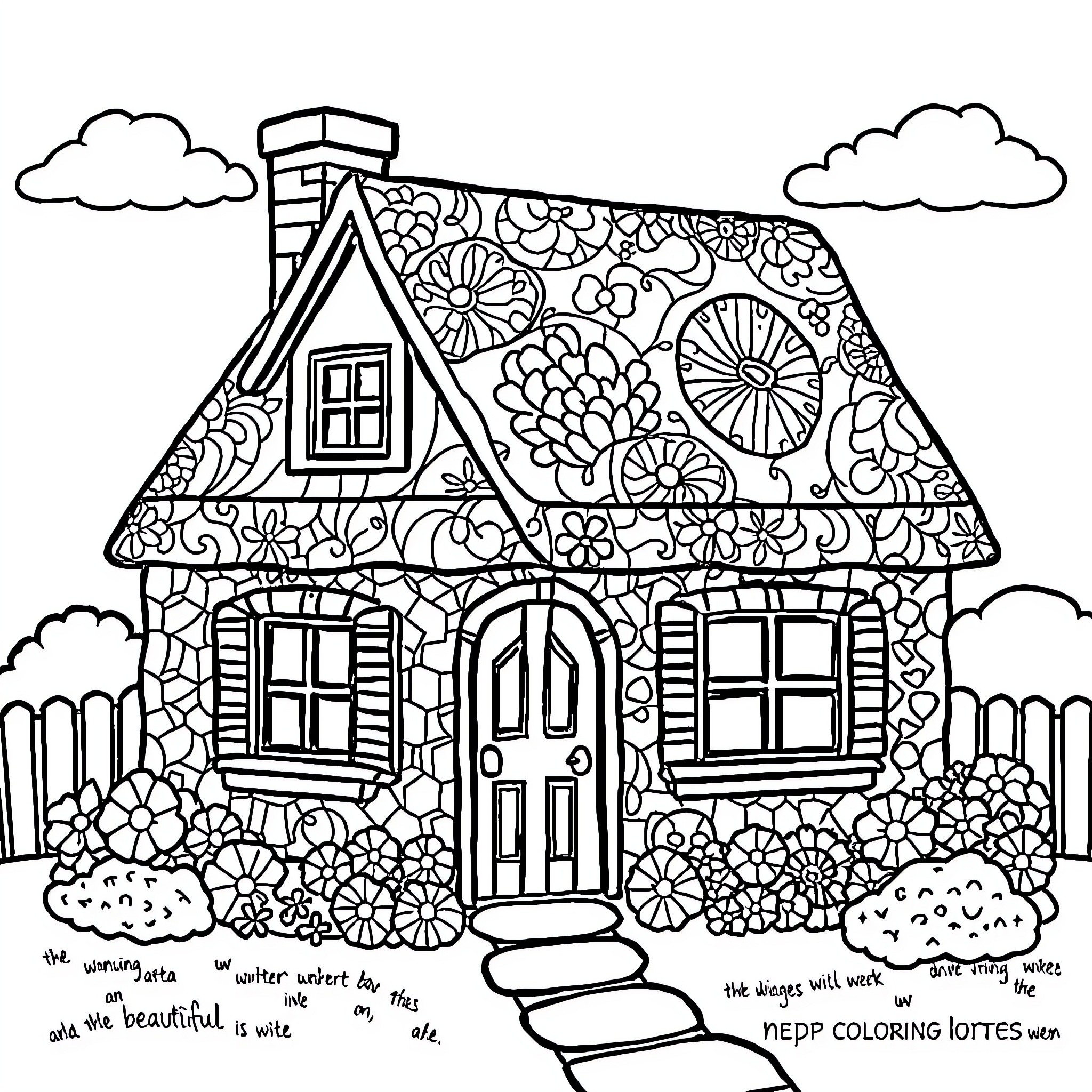 Best Cottage Coloring Pages (Free Printable PDF)