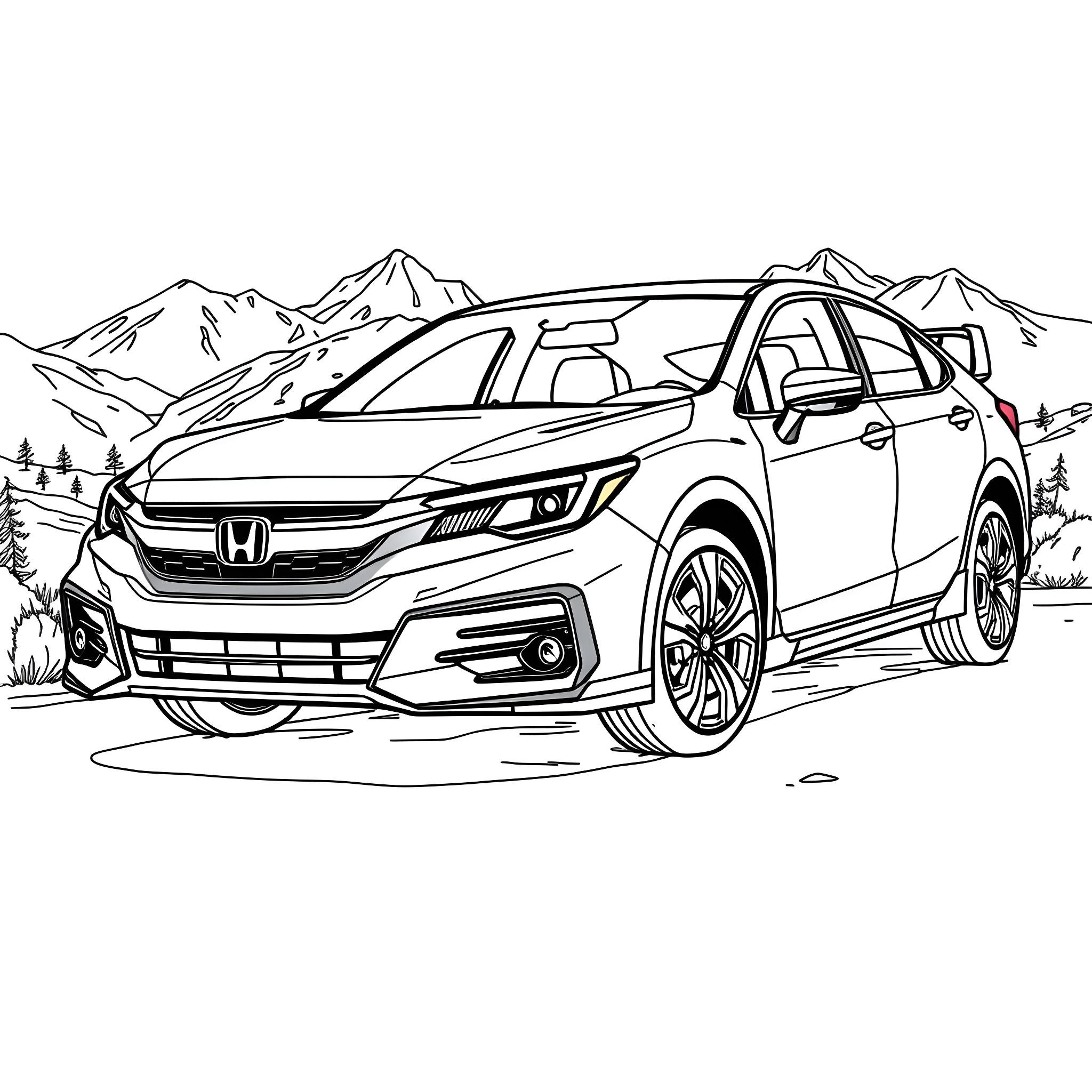 Honda Hatchback Coloring Pages