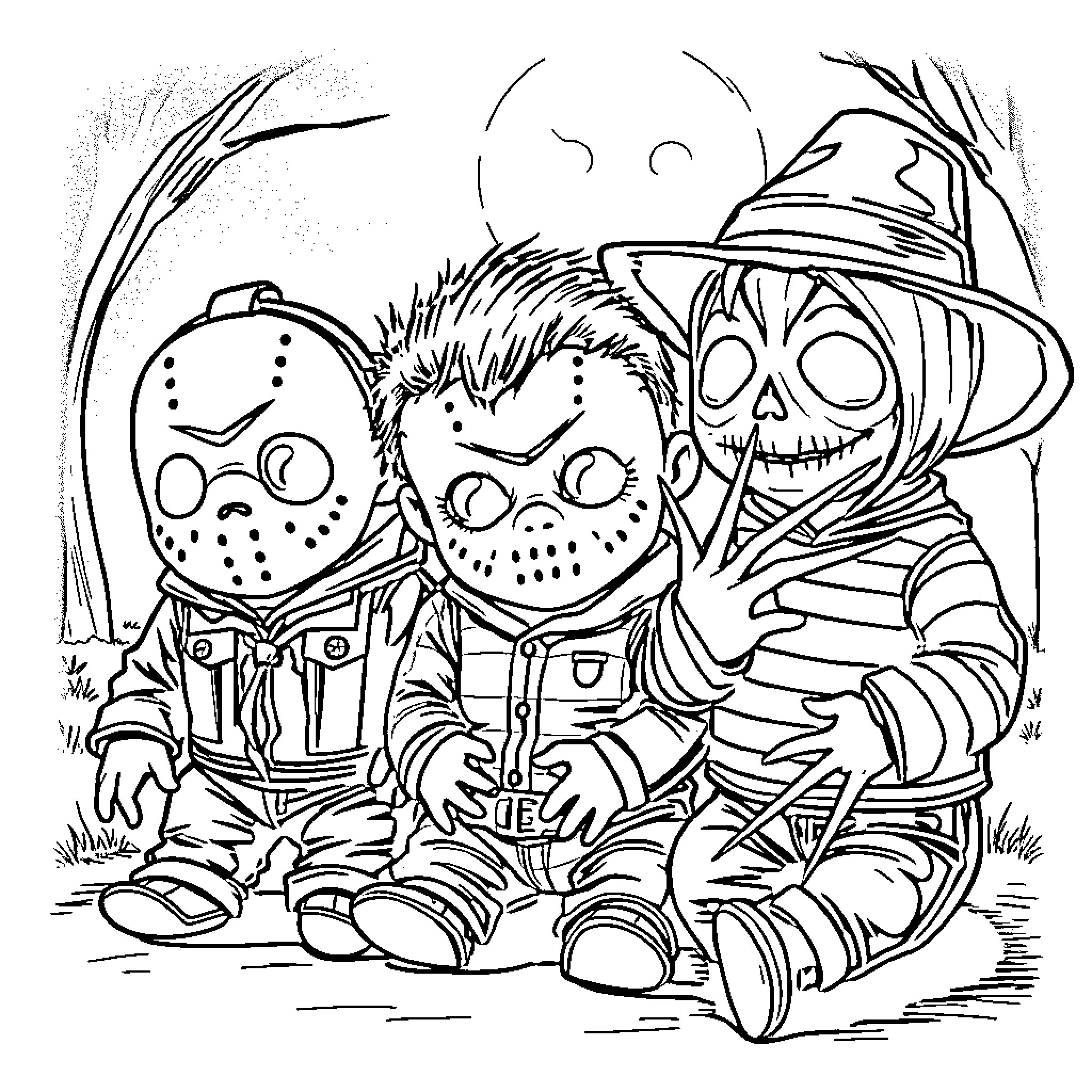 Best Baby Horror Characters Coloring Pages (Free Printable PDF)
