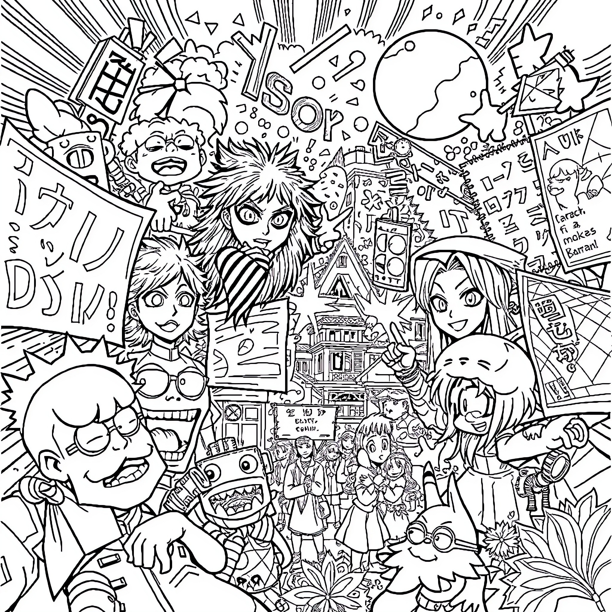 Best Manga Coloring Pages (Free Printable PDF)