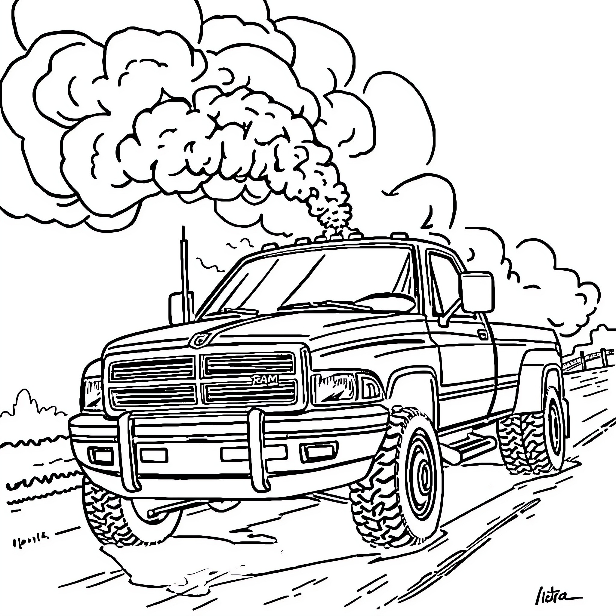 Best Dodge Ram Coloring Pages (Free Printable PDF)
