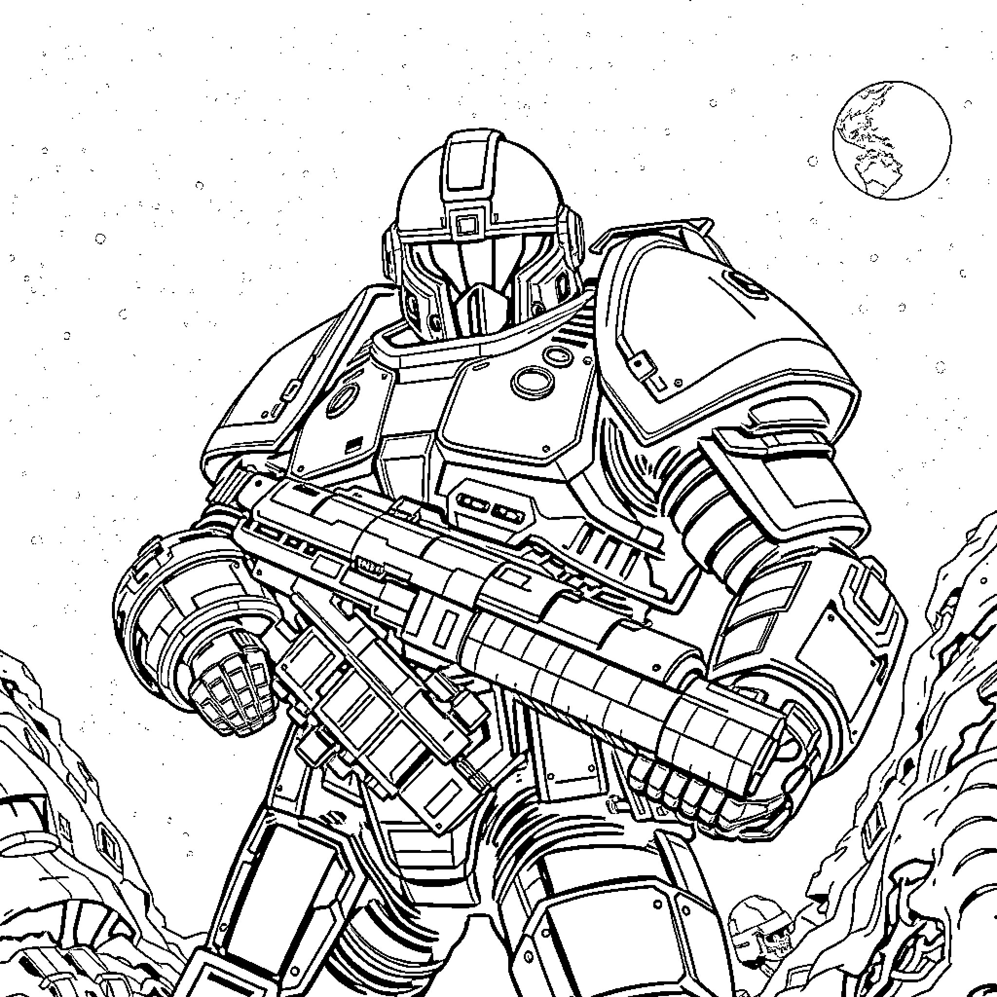 Best Space Marine Coloring Pages (Free Printable PDF)
