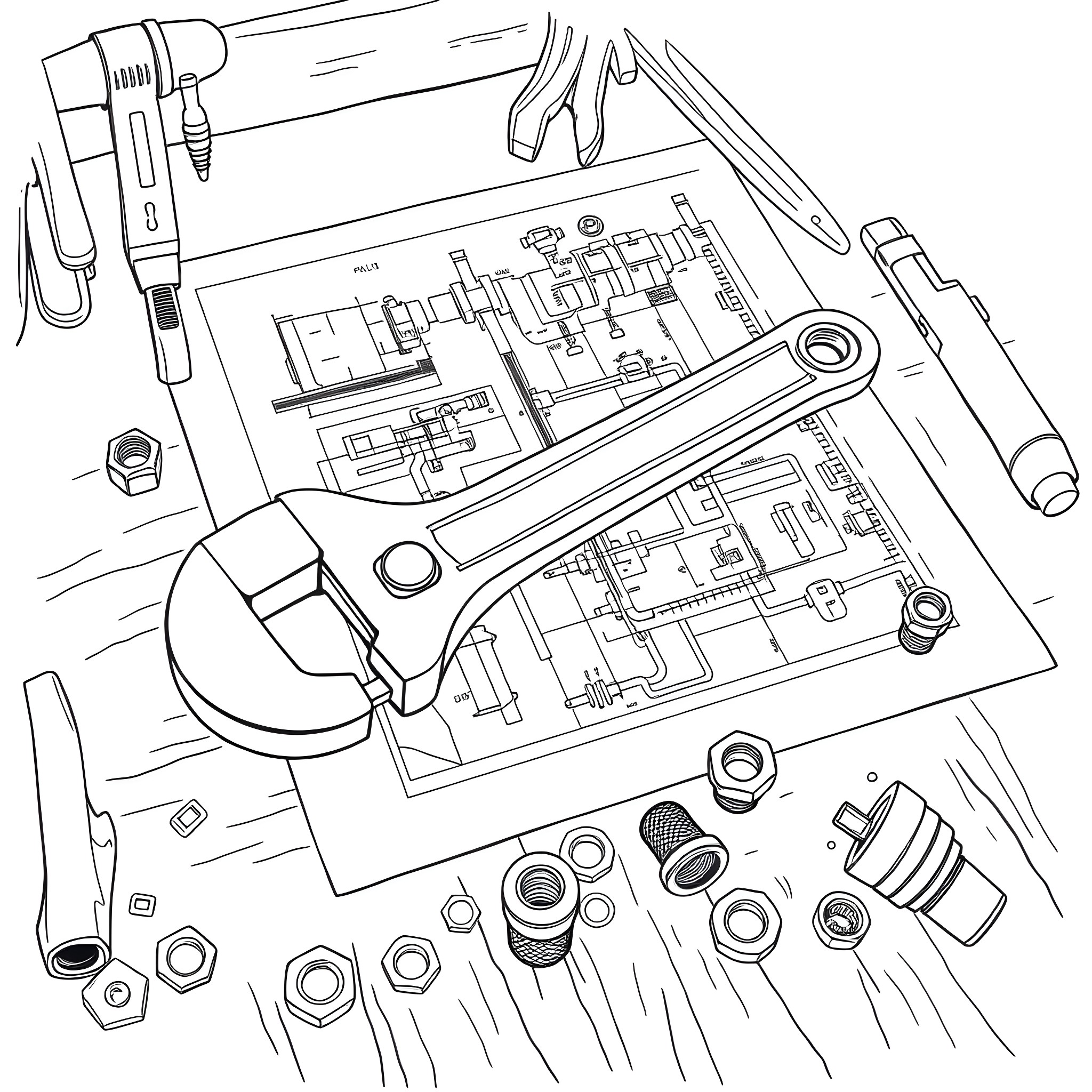 4 Best Pipe Wrench Coloring Pages (Free Printable PDFs)