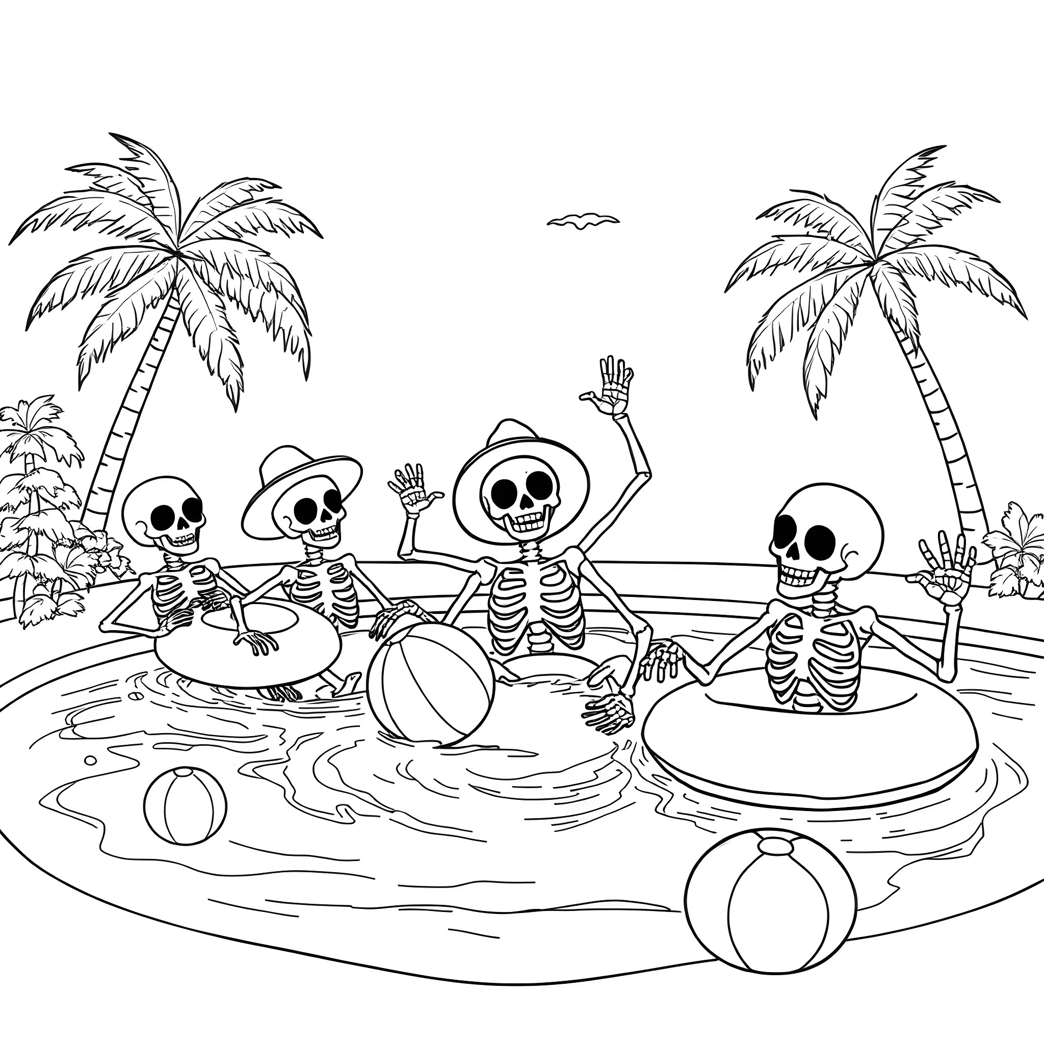 102 Best Skeleton Coloring Pages (Free Printable PDFs)