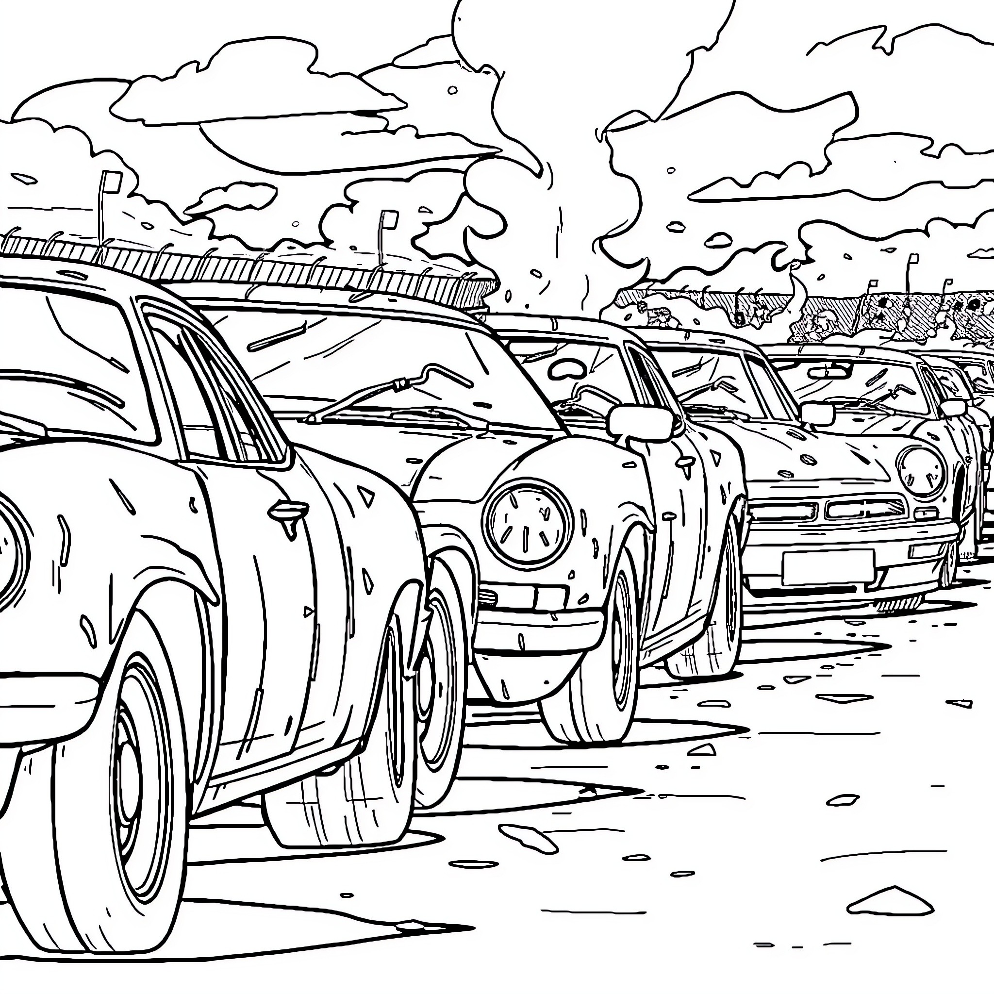 Best Demolition Derby Car Coloring Pages (Free Printable PDF)