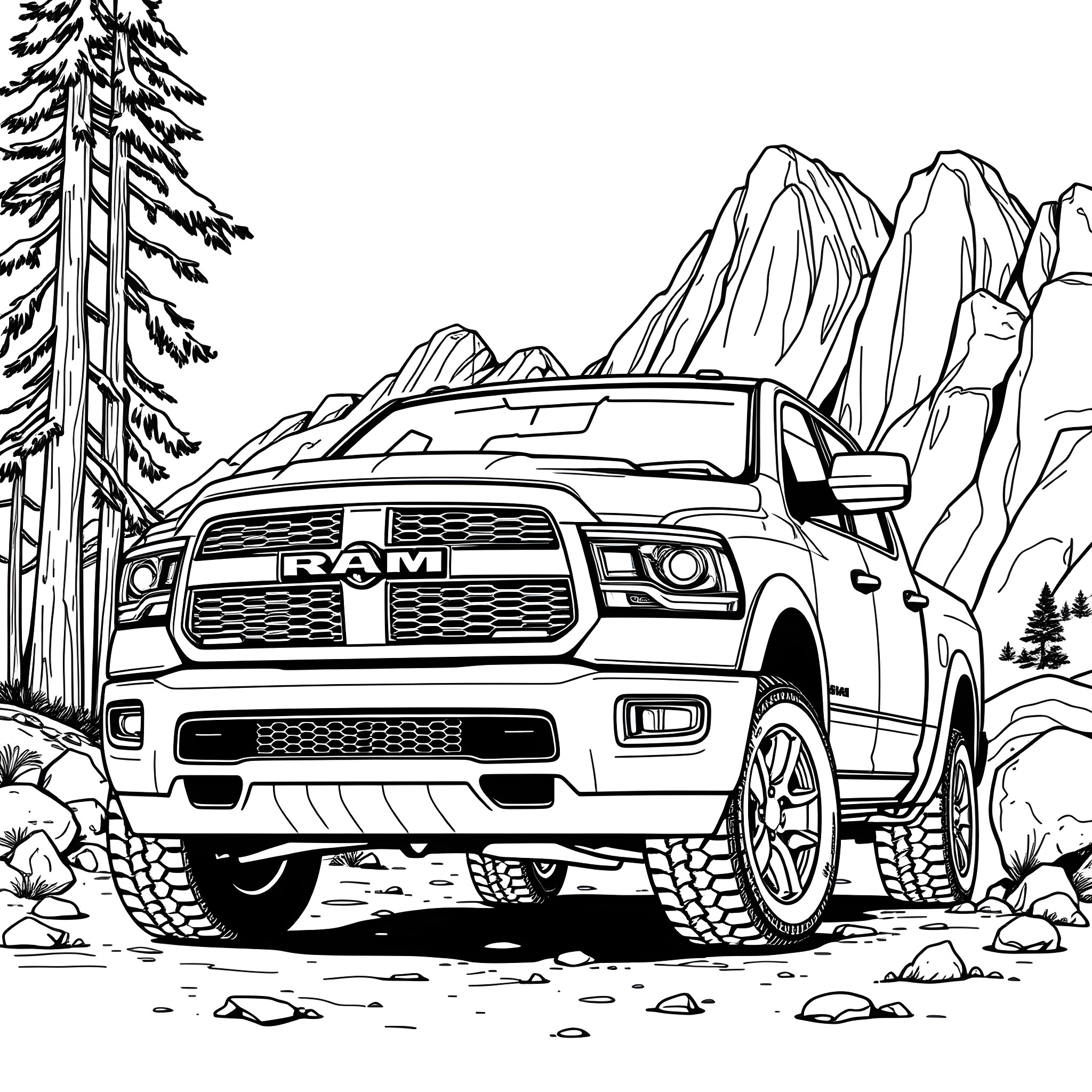 Best Dodge Ram Coloring Pages (Free Printable PDF)