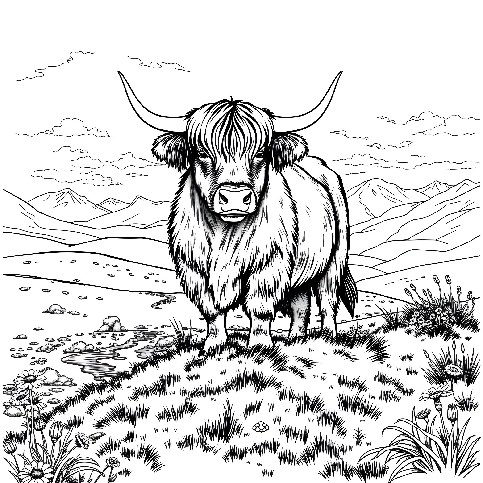 1 Best Highland Cattle Coloring Pages (Free Printable PDFs)