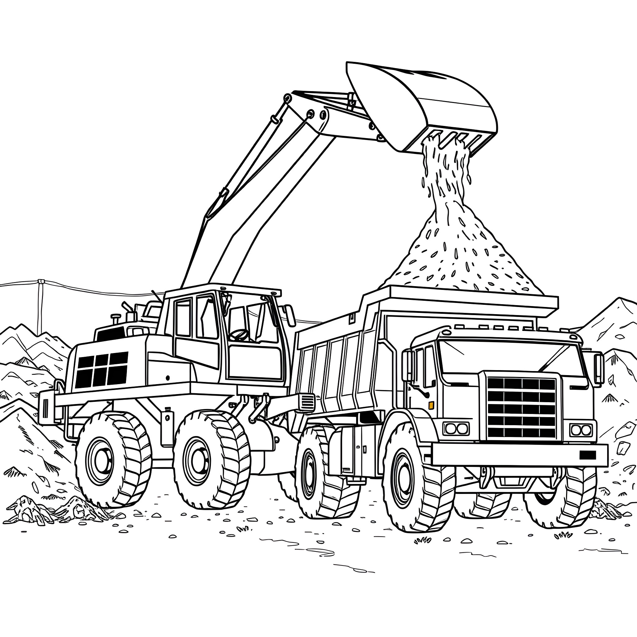 Best Digger Coloring Pages (Free Printable PDF)