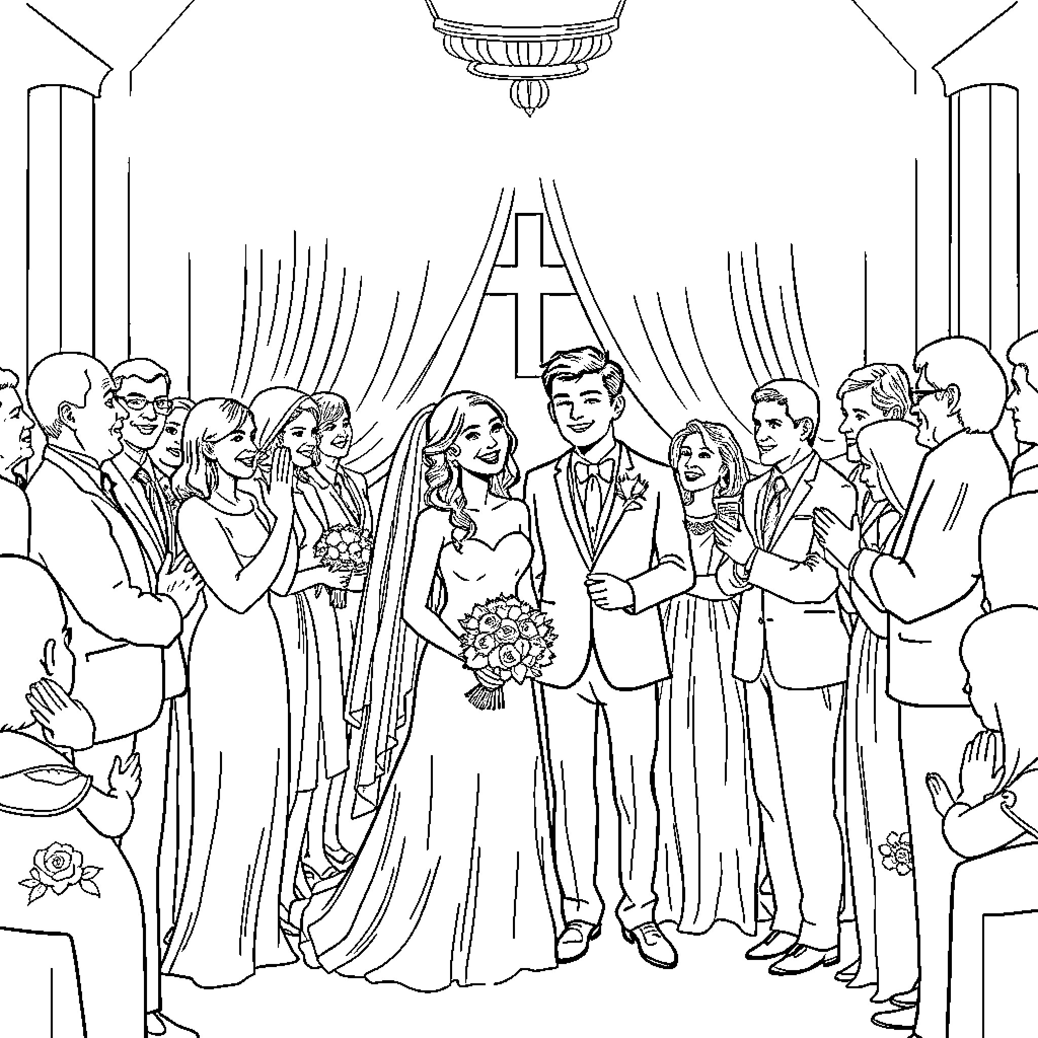 Best Wedding Coloring Pages (Free Printable PDF)