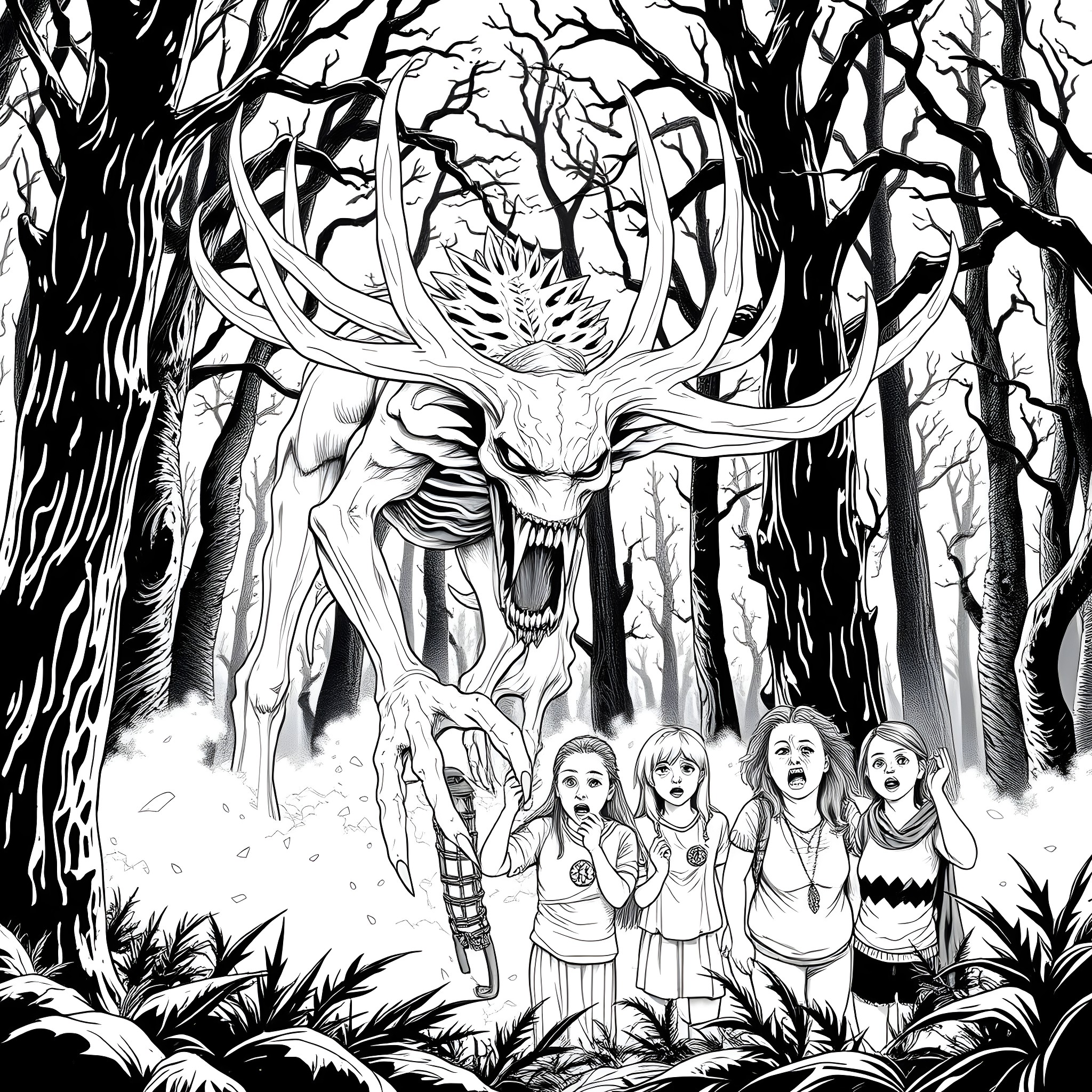 Best Wendigo Coloring Pages (Free Printable PDF)