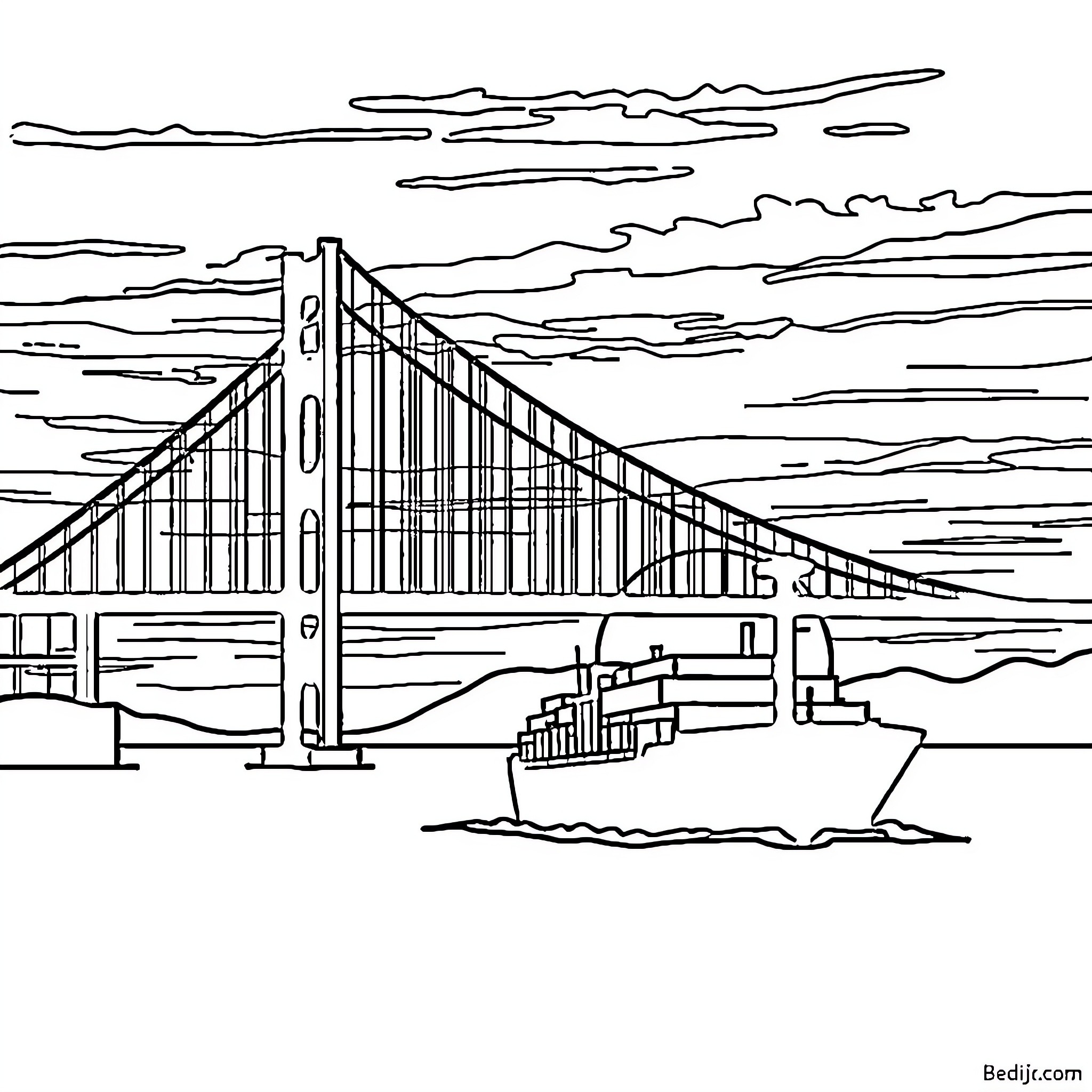 Best Bridge Coloring Pages (Free Printable PDF)