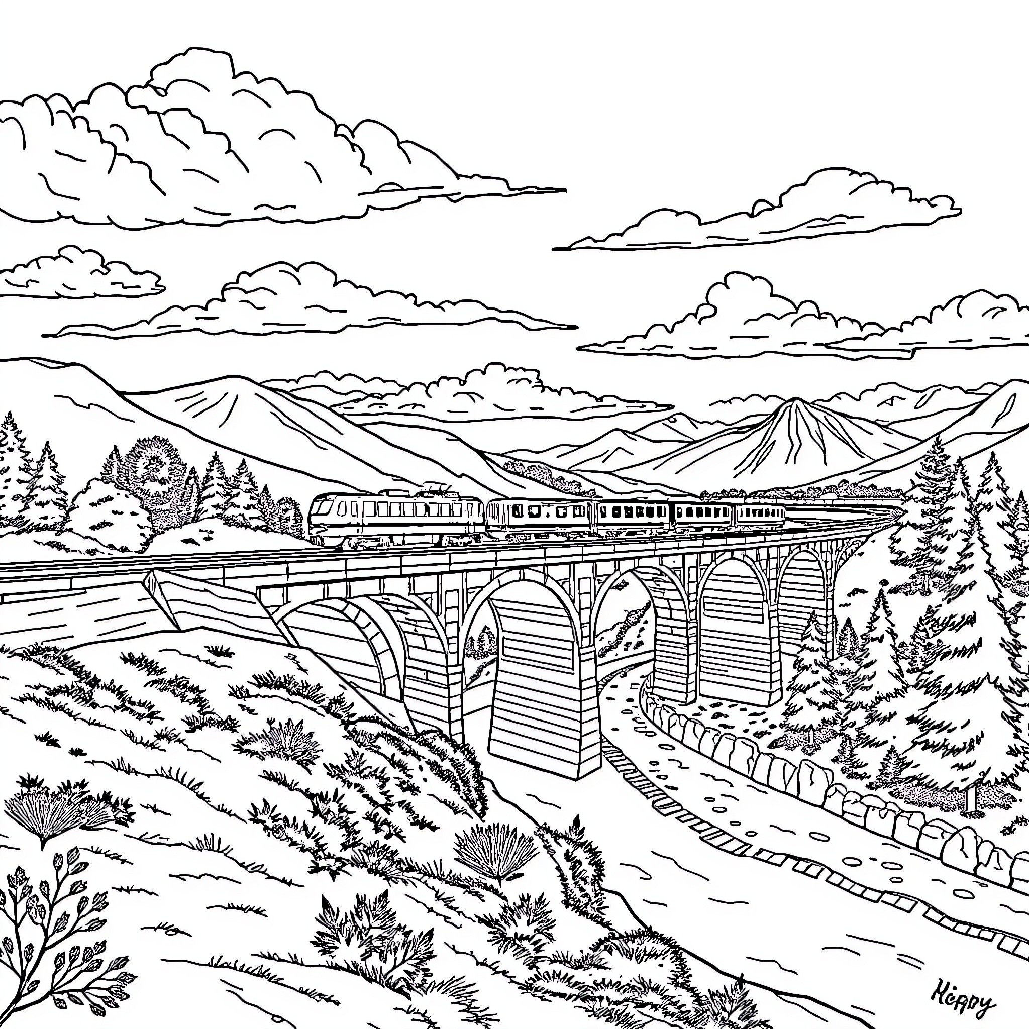 Best Bridge Coloring Pages (Free Printable PDF)