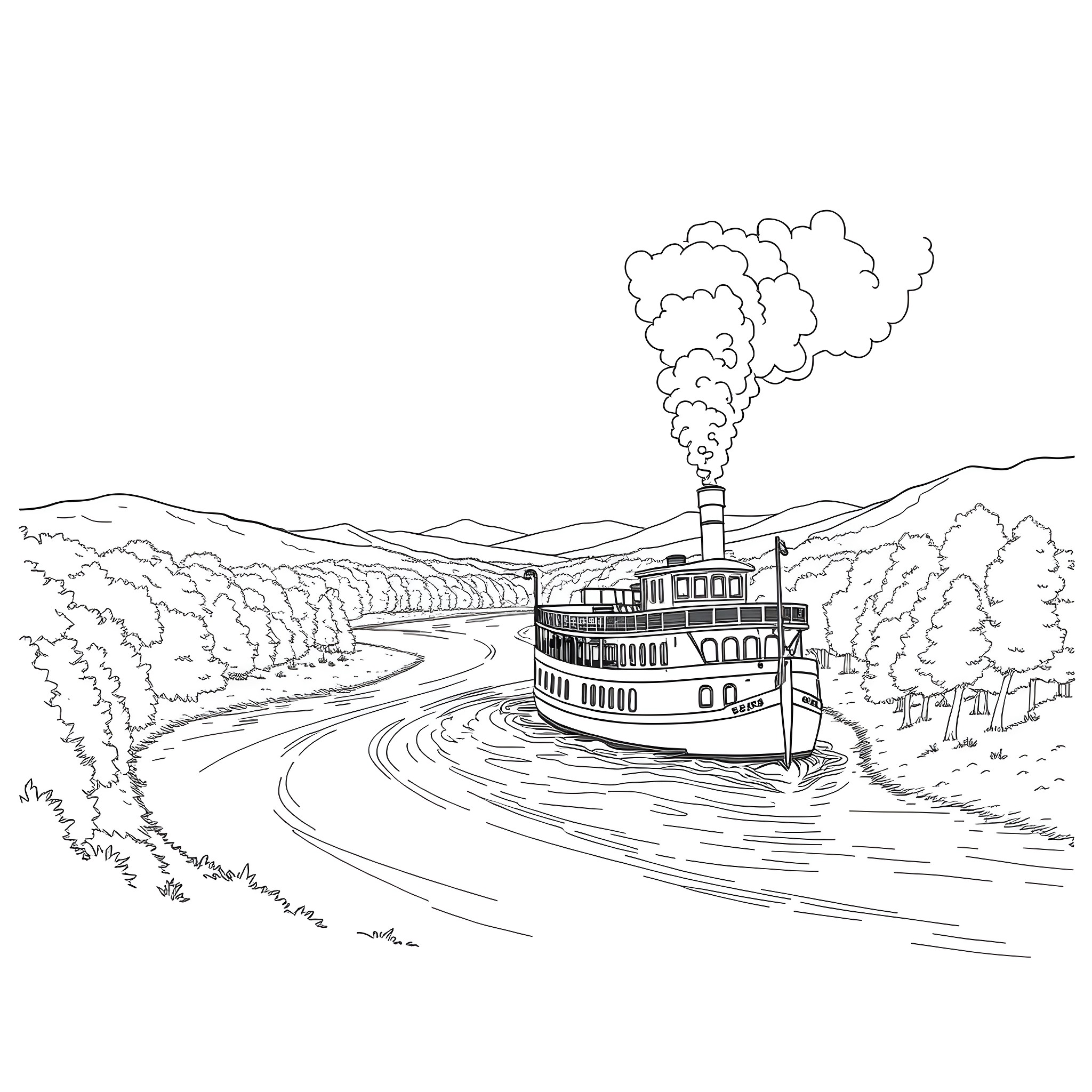 1 Best Steamboat Coloring Pages (Free Printable PDFs)
