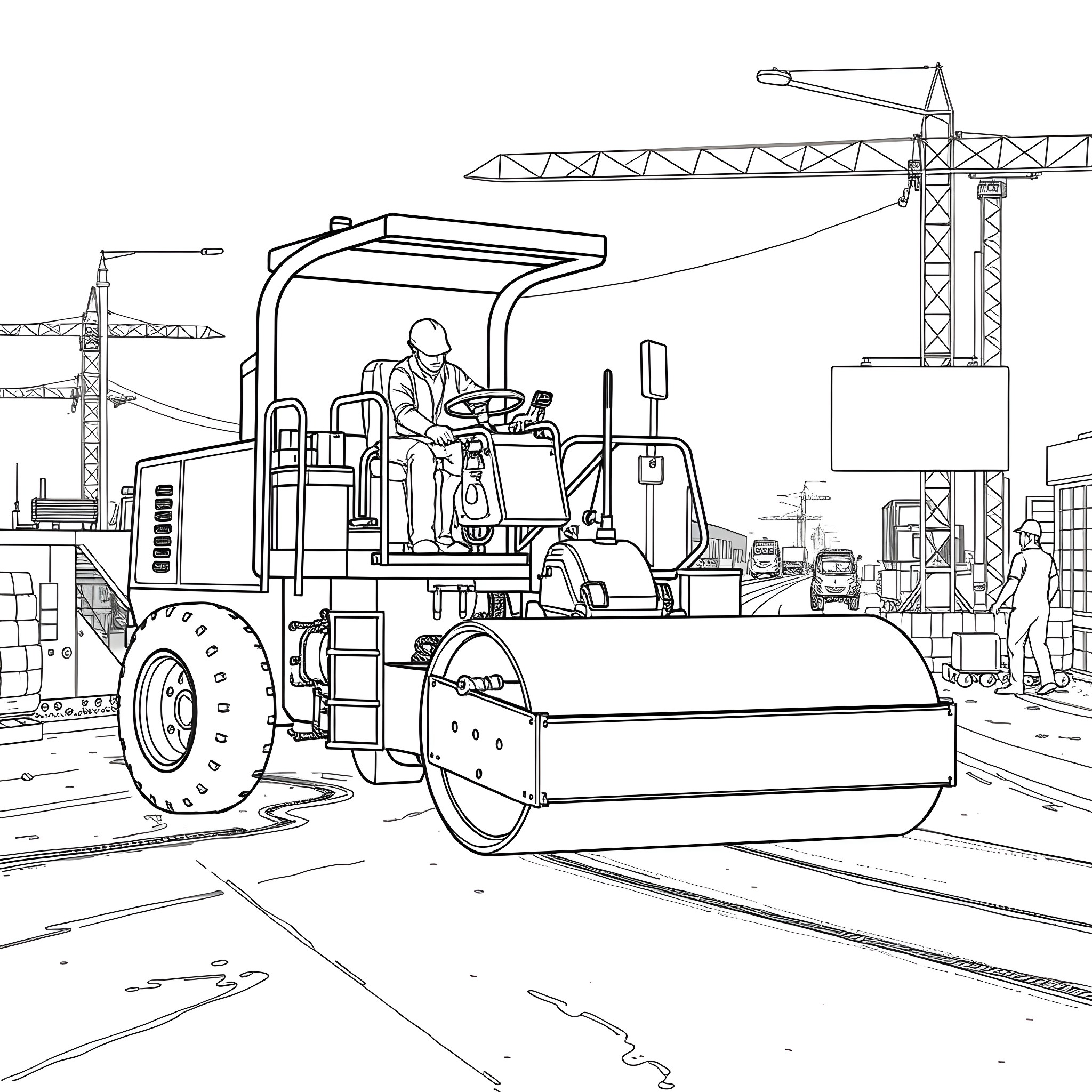 46 Best Construction Vehicle Coloring Pages (Free Printable PDFs)