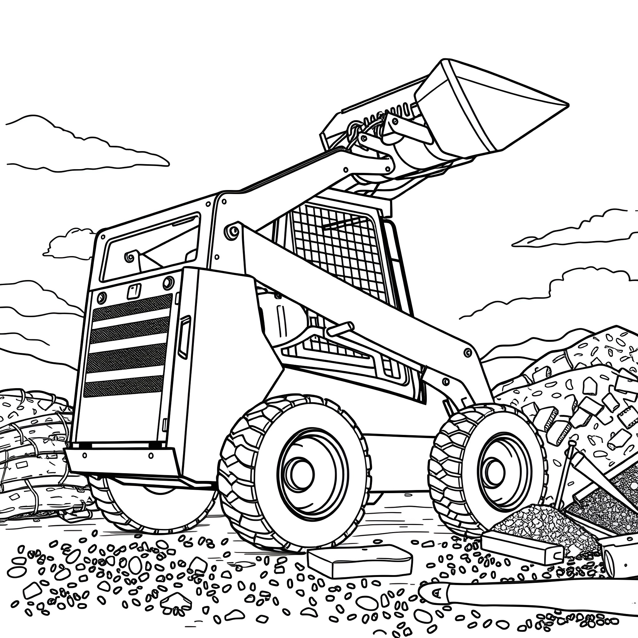 4 Best Skid Loader Coloring Pages (Free Printable PDFs)