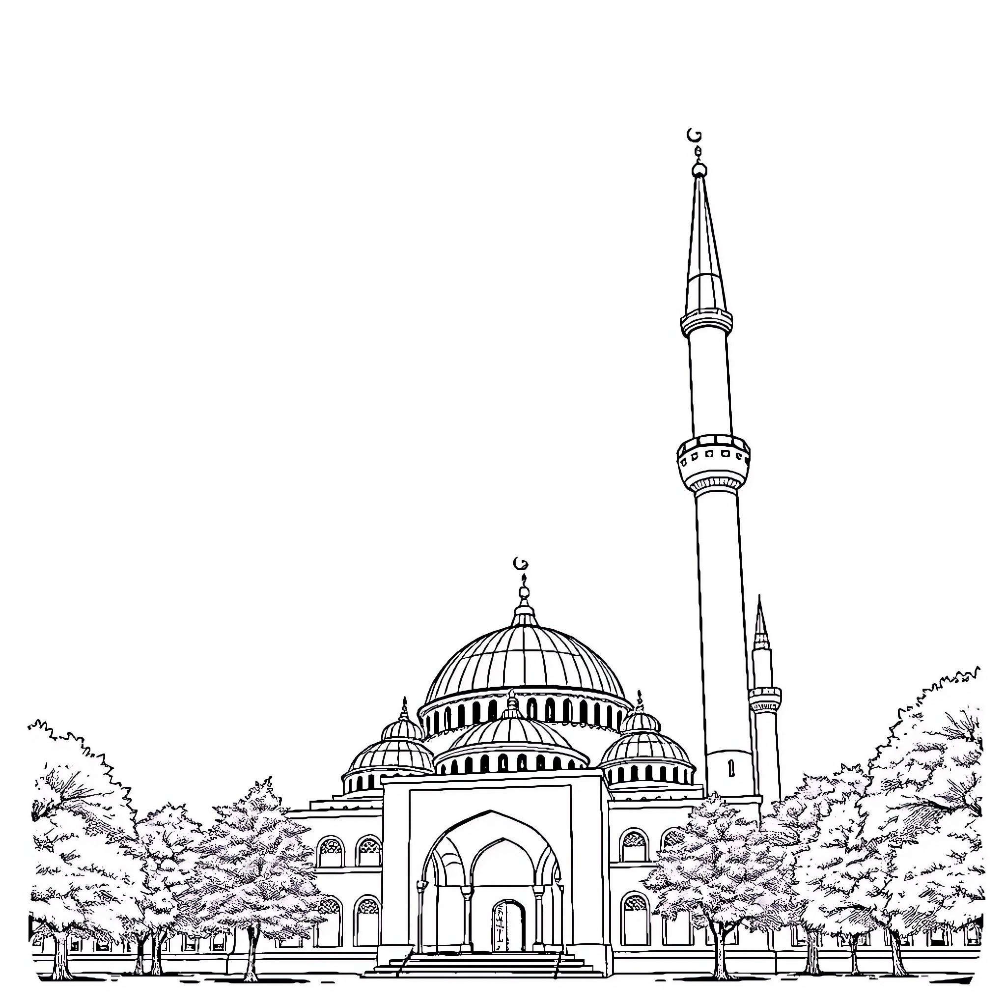 Best Masjid Coloring Pages (Free Printable PDF)