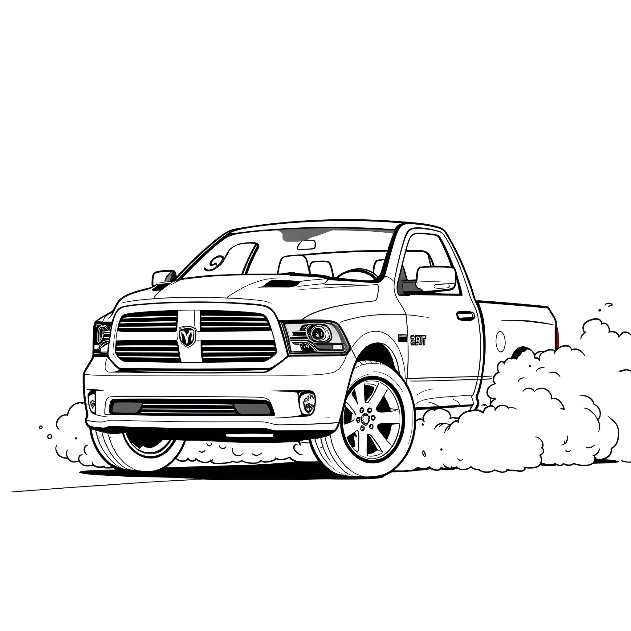 Best Dodge Ram Coloring Pages (Free Printable PDF)
