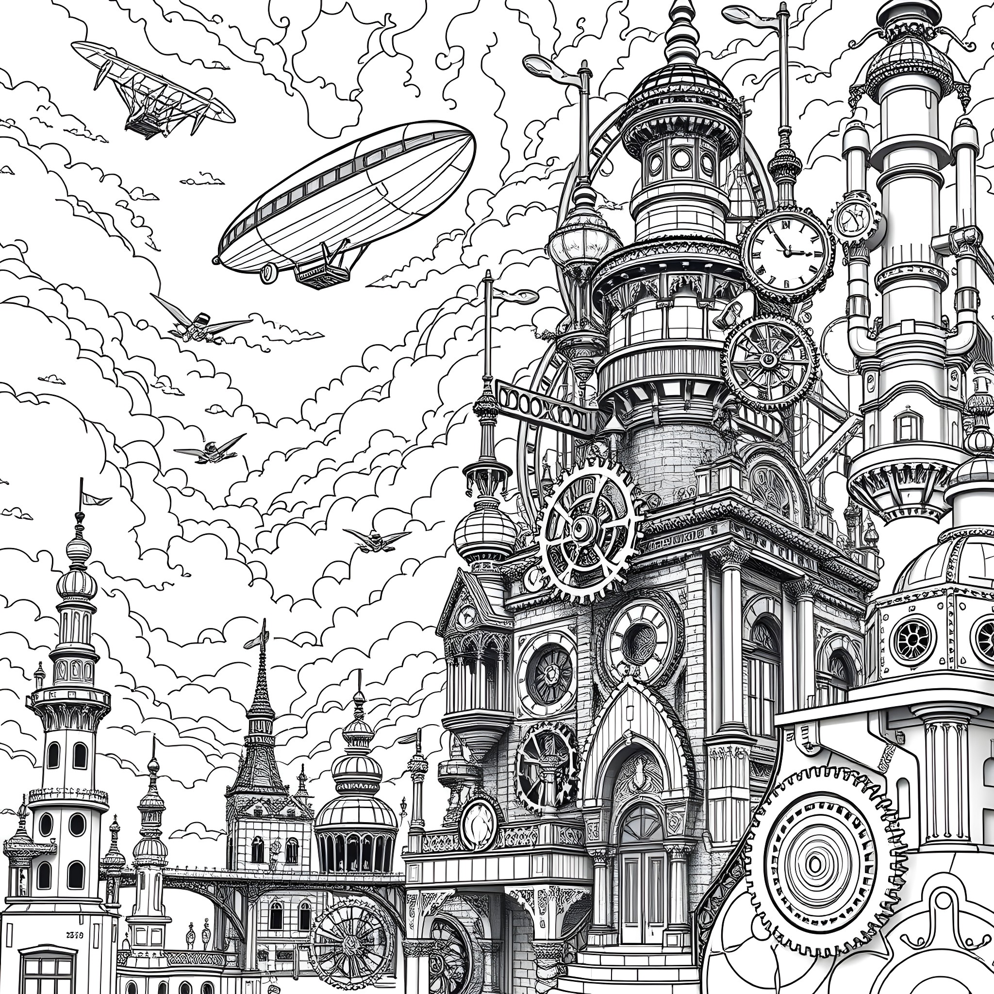 Best Steampunk Coloring Pages (Free Printable PDF)