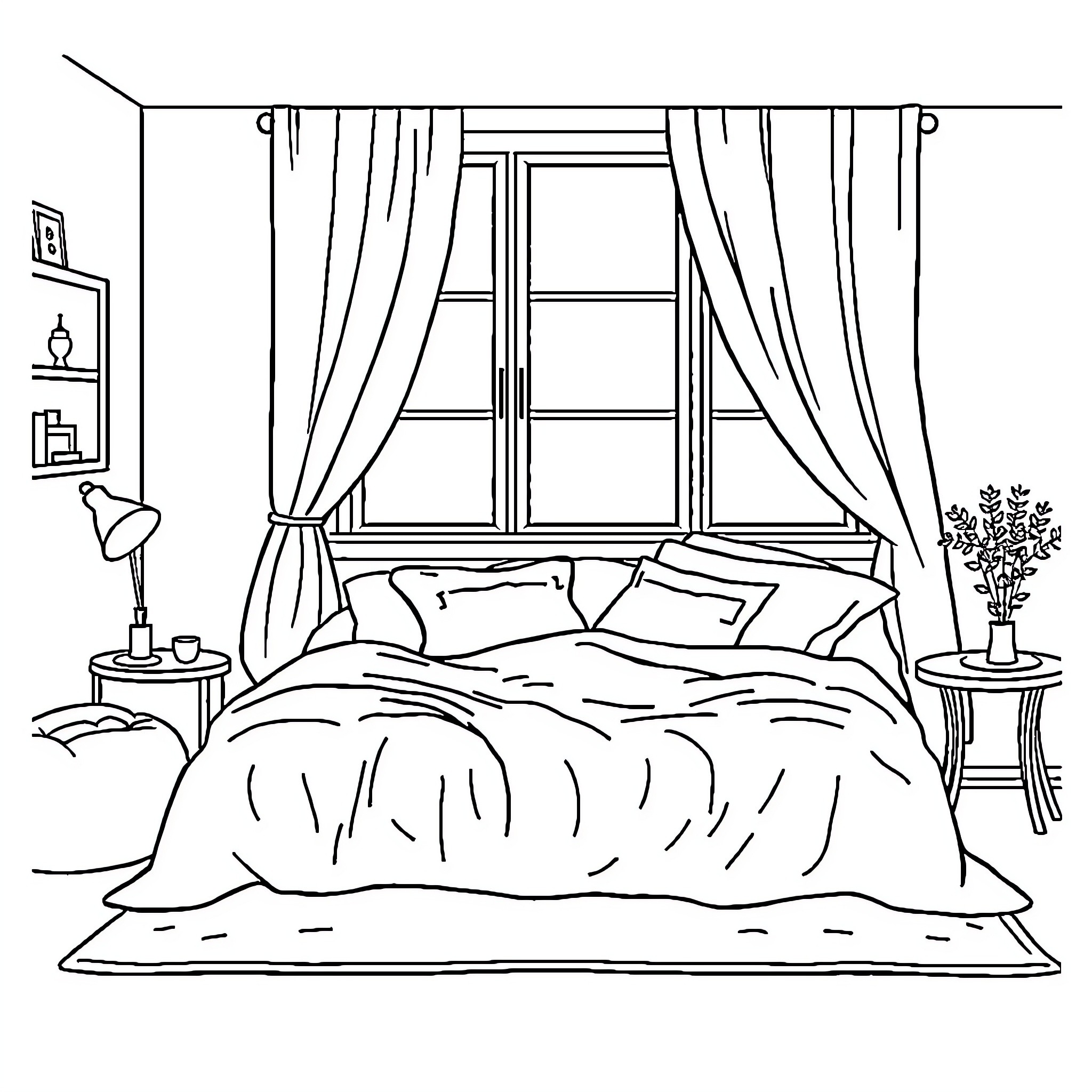 Best Bedroom Coloring Pages (Free Printable PDF)