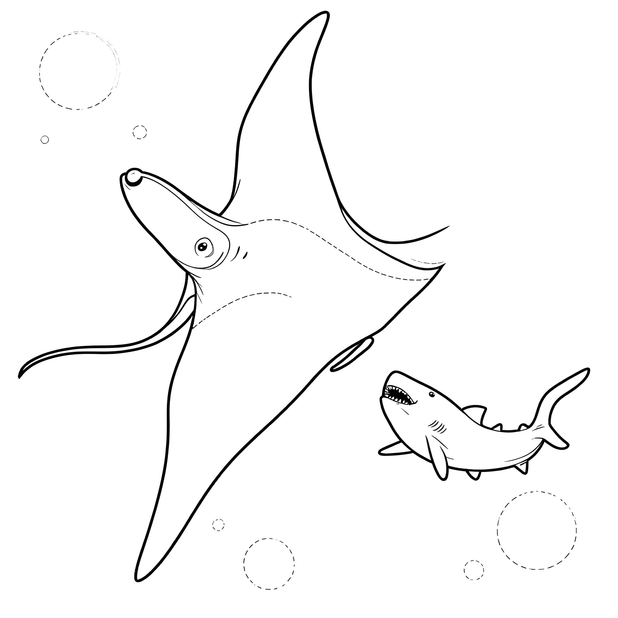 Best Manta Ray Coloring Pages (Free Printable PDF)