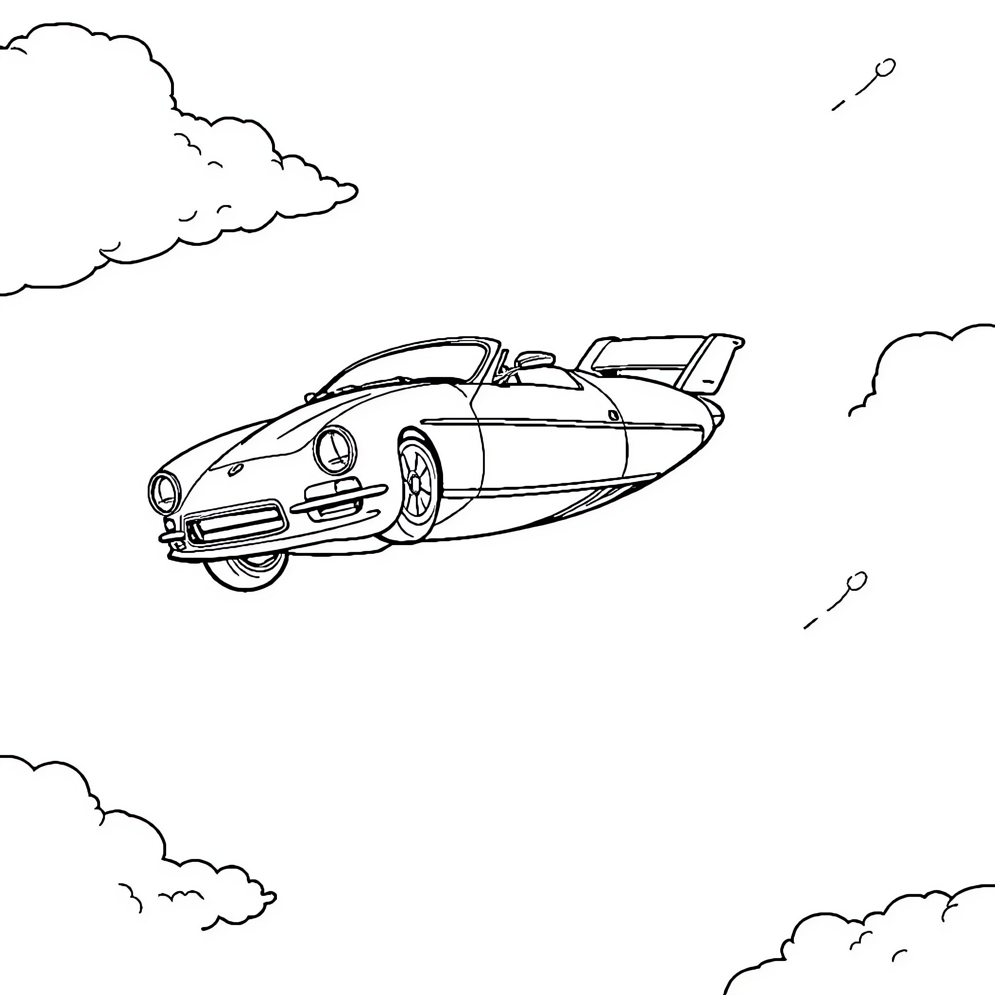 Best Flying Car Coloring Pages (Free Printable PDF)