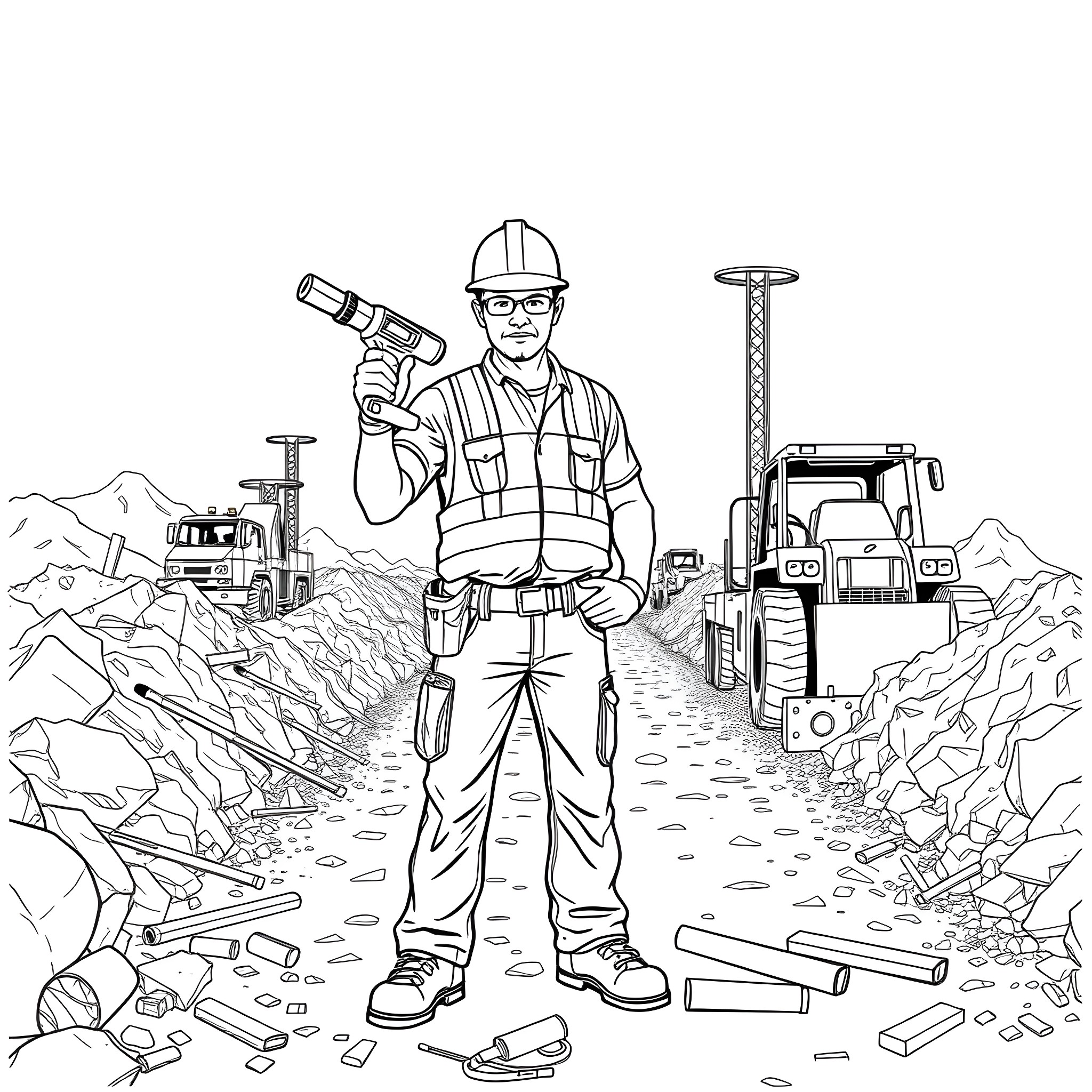 Best Jackhammer Coloring Pages (Free Printable PDF)