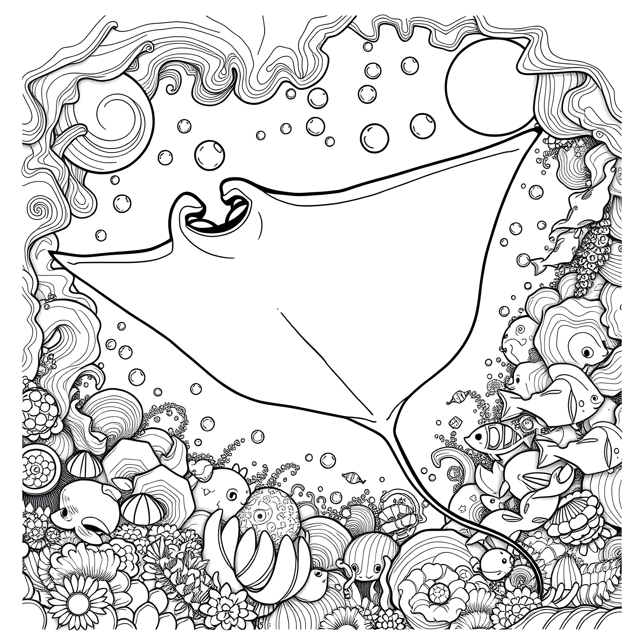 Best Manta Ray Coloring Pages (Free Printable PDF)