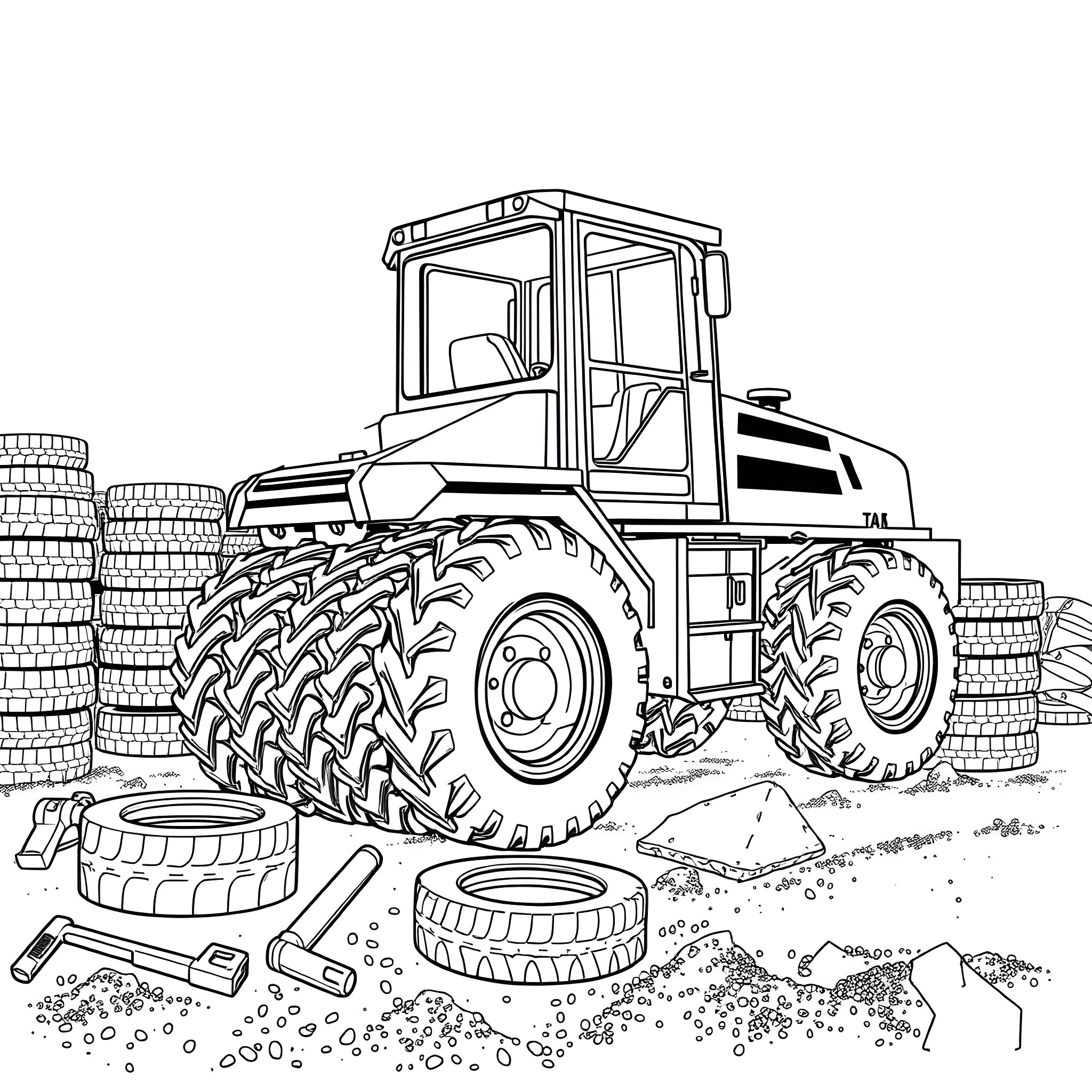 6 Best Tire Compactor Coloring Pages (Free Printable PDFs)