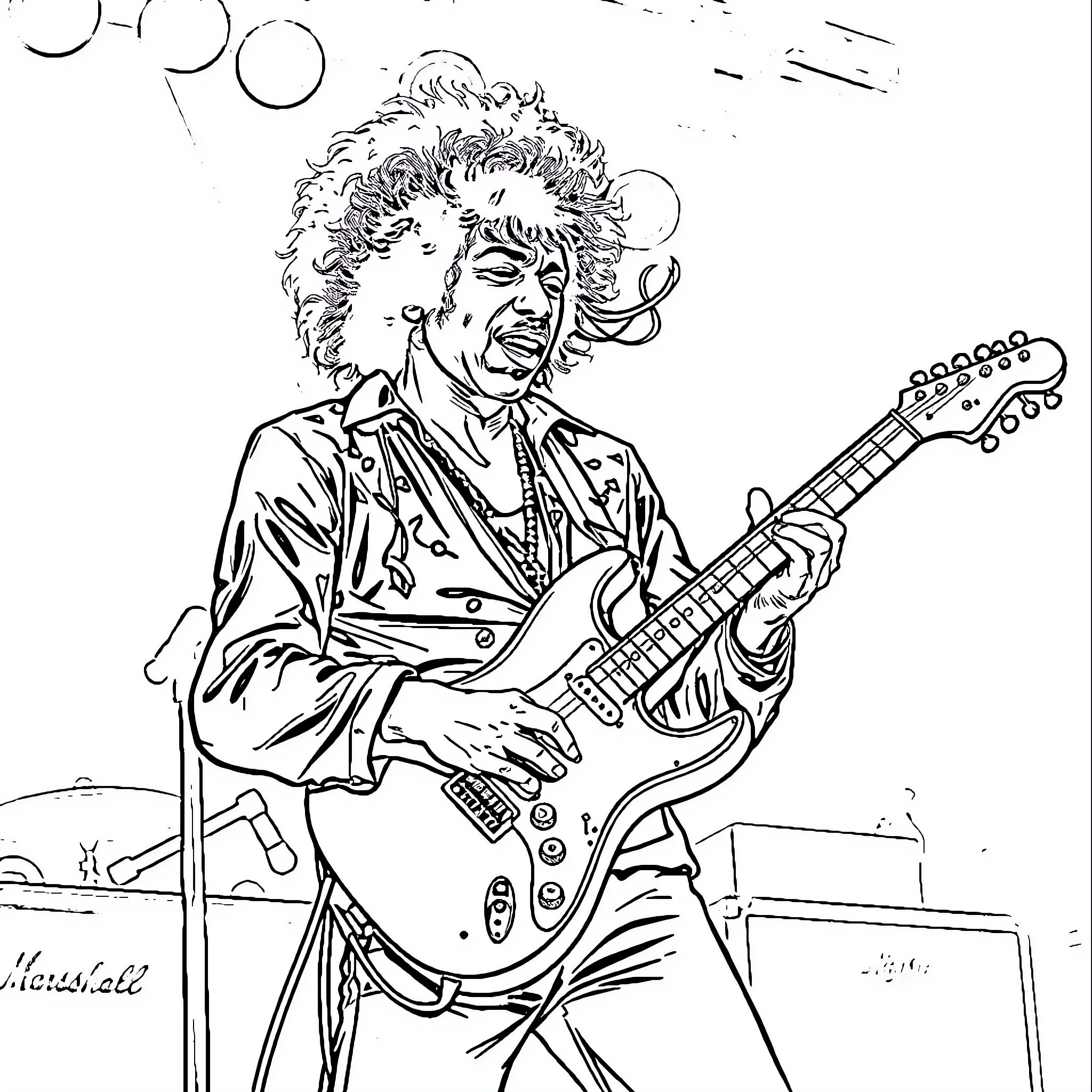 Best Jimi Hendrix Coloring Pages (Free Printable PDF)