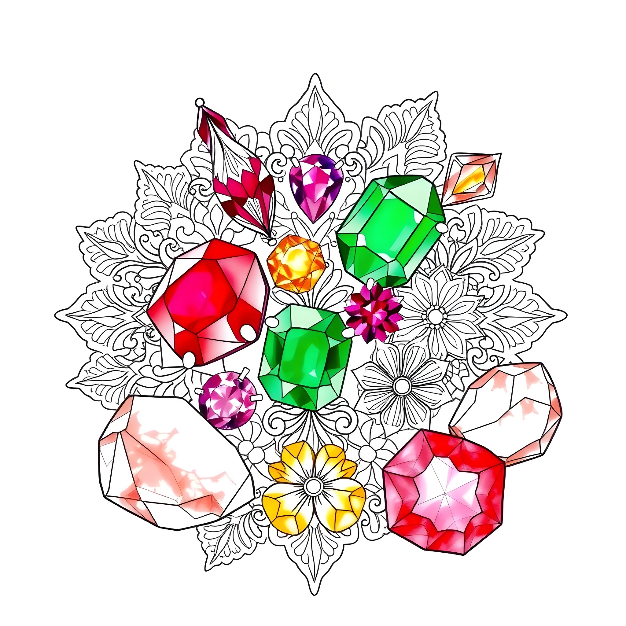 Best Gemstone Coloring Pages (Free Printable PDF)