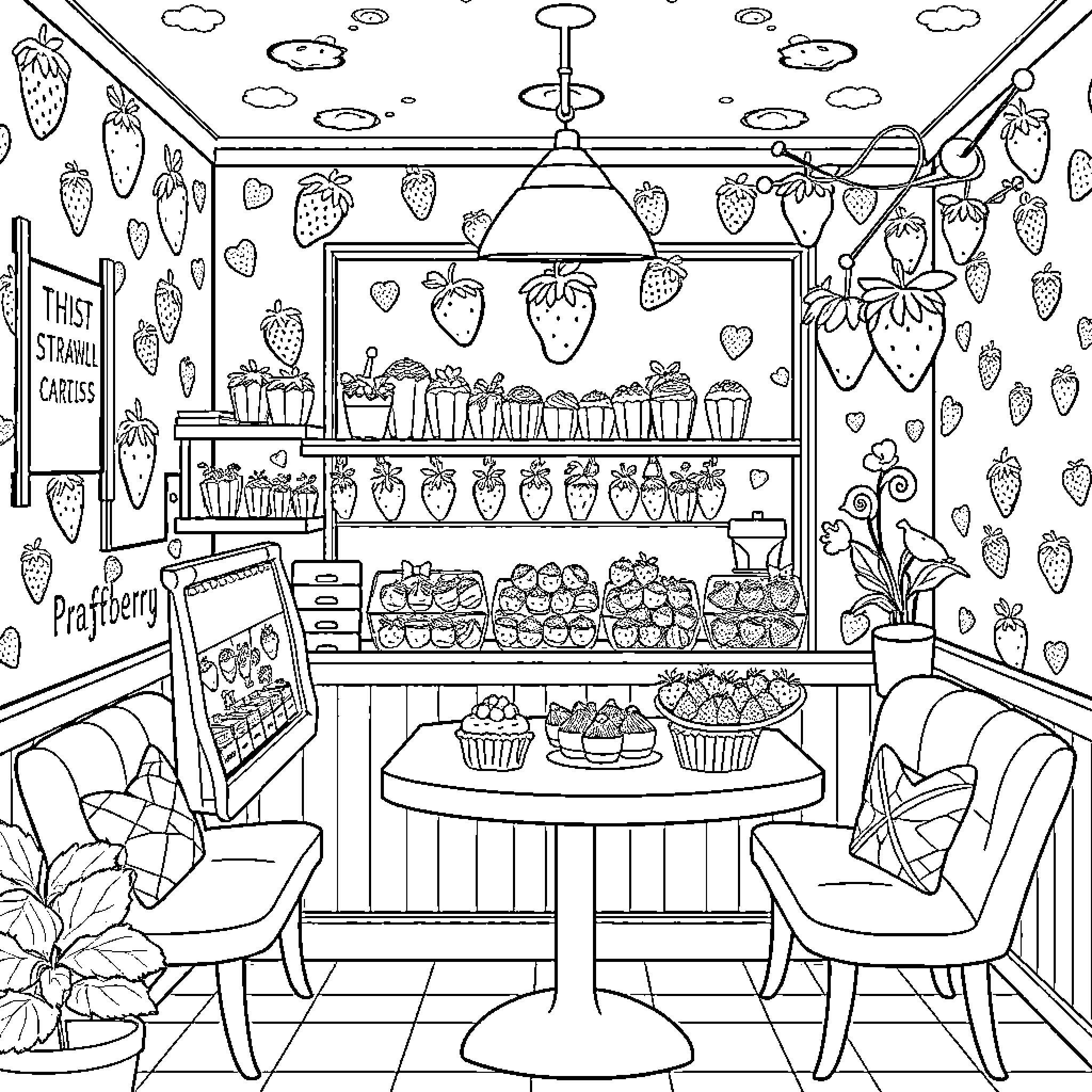 Best Cafe Coloring Pages (Free Printable PDF)