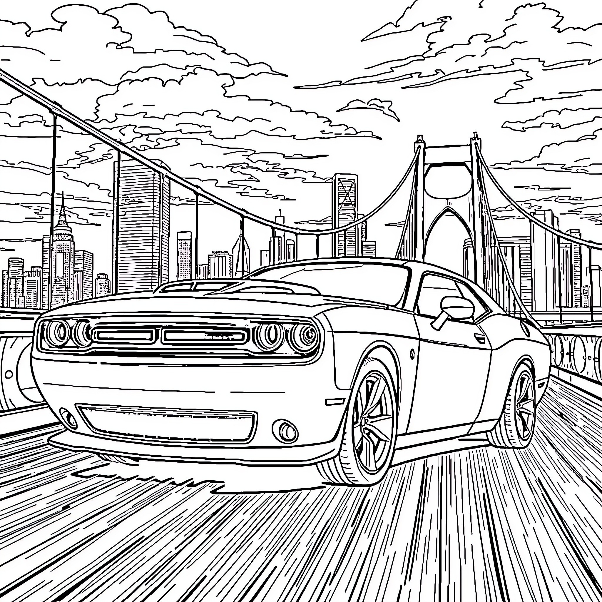 26 Best Dodge Challenger Coloring Pages (Free Printable PDFs)