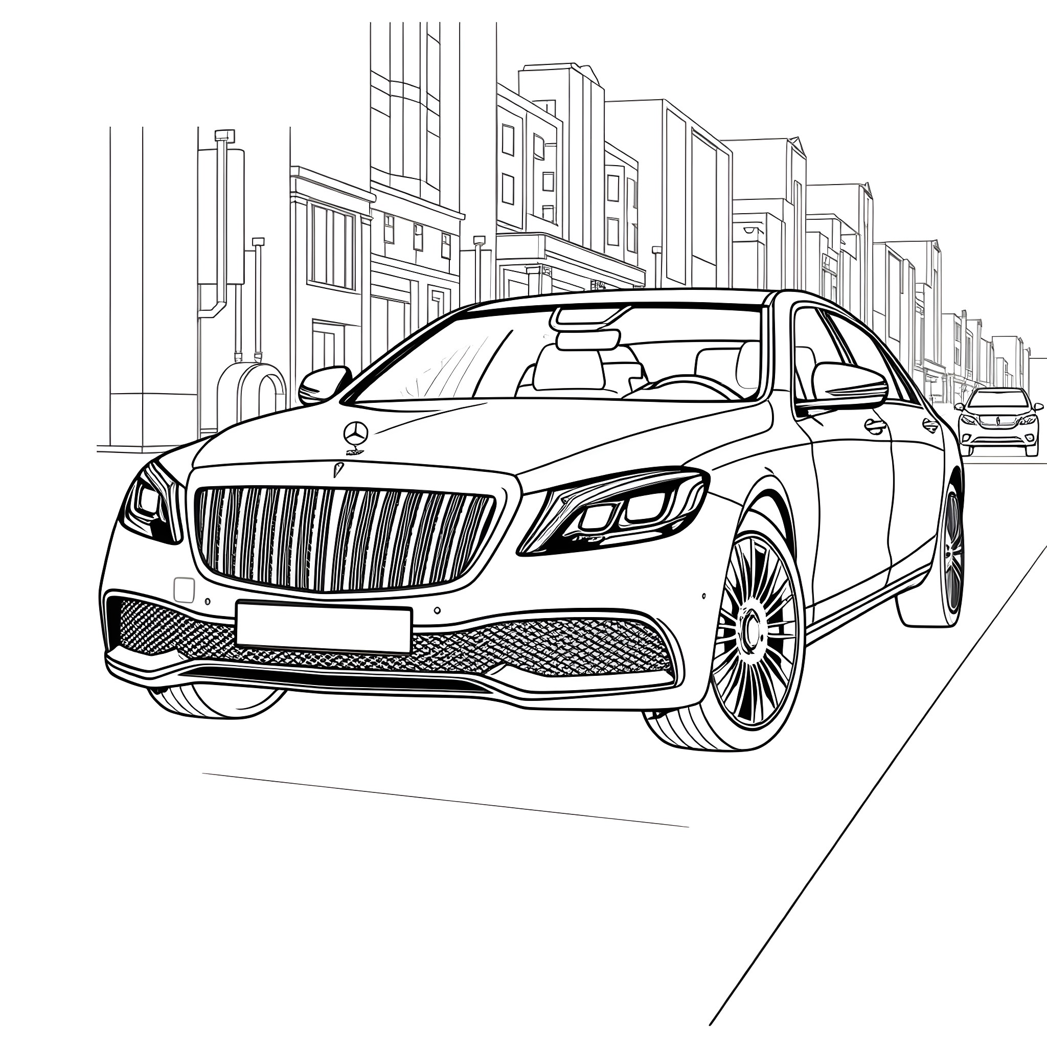 1 Best Mercedes Maybach Coloring Pages (Free Printable PDFs)