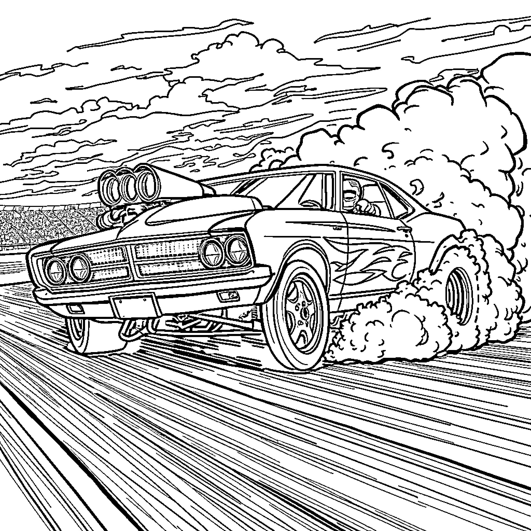 Best Drag Racing Coloring Pages (Free Printable PDF)