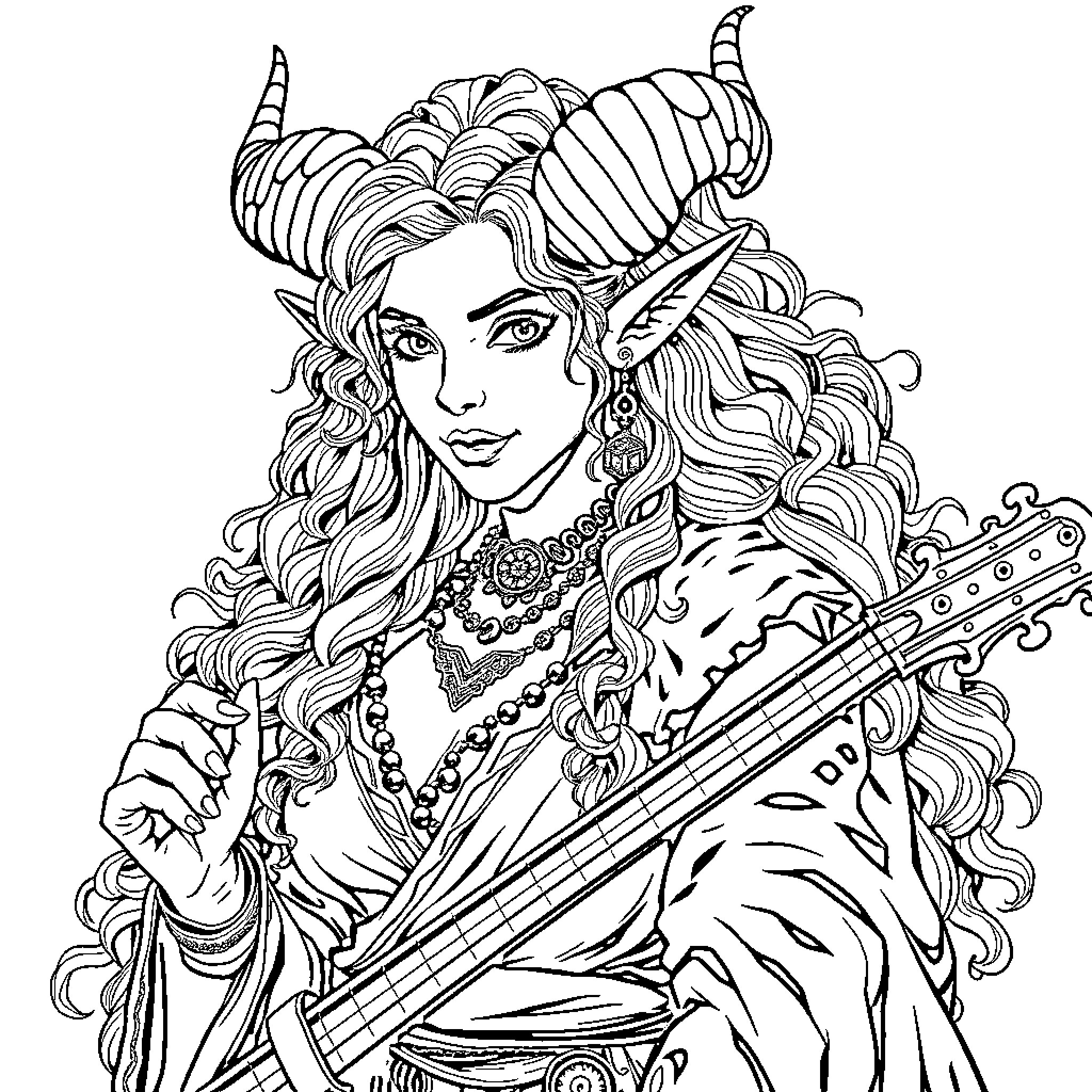 Best Tiefling Coloring Pages (Free Printable PDF)