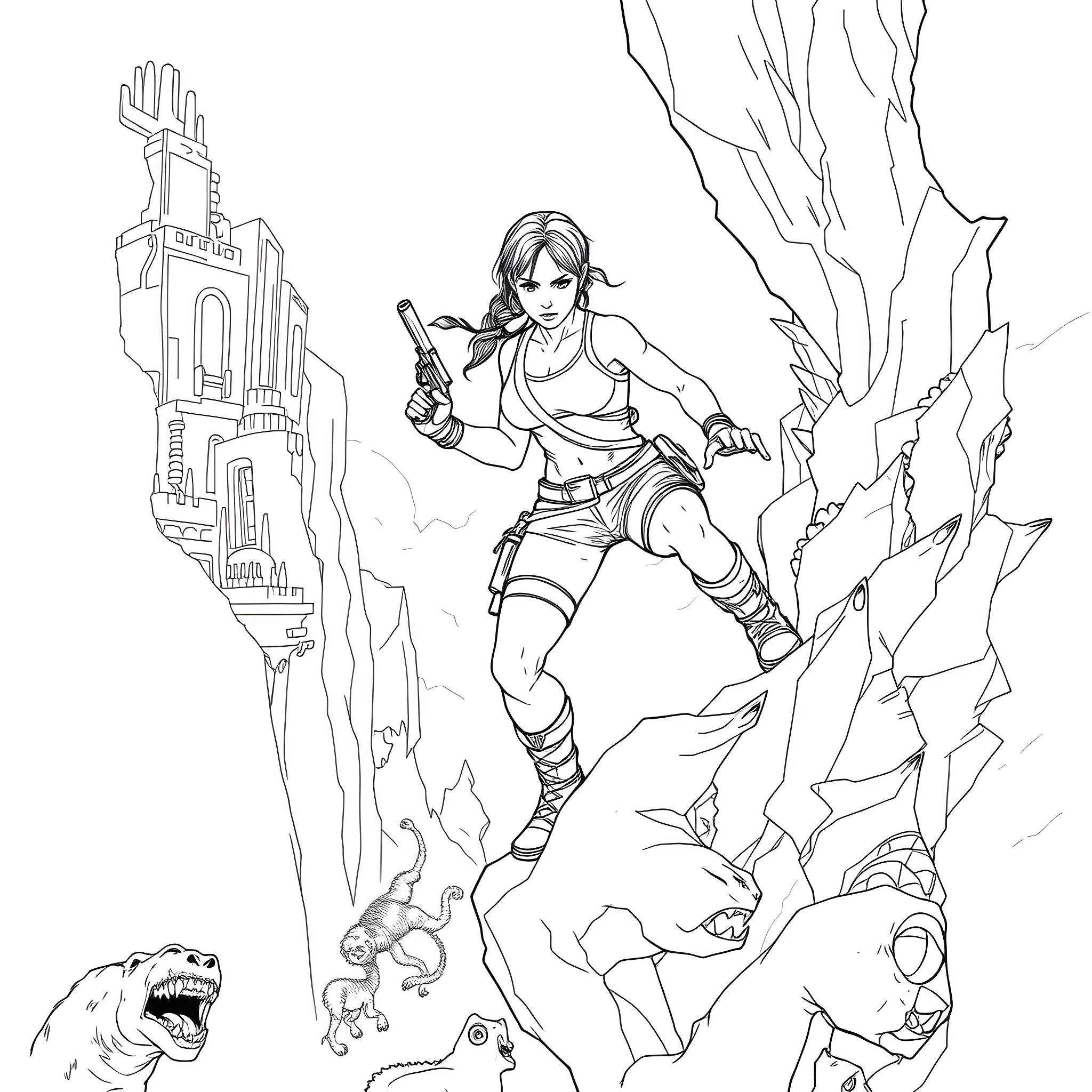 Best Tomb Raider Coloring Pages (Free Printable PDF)