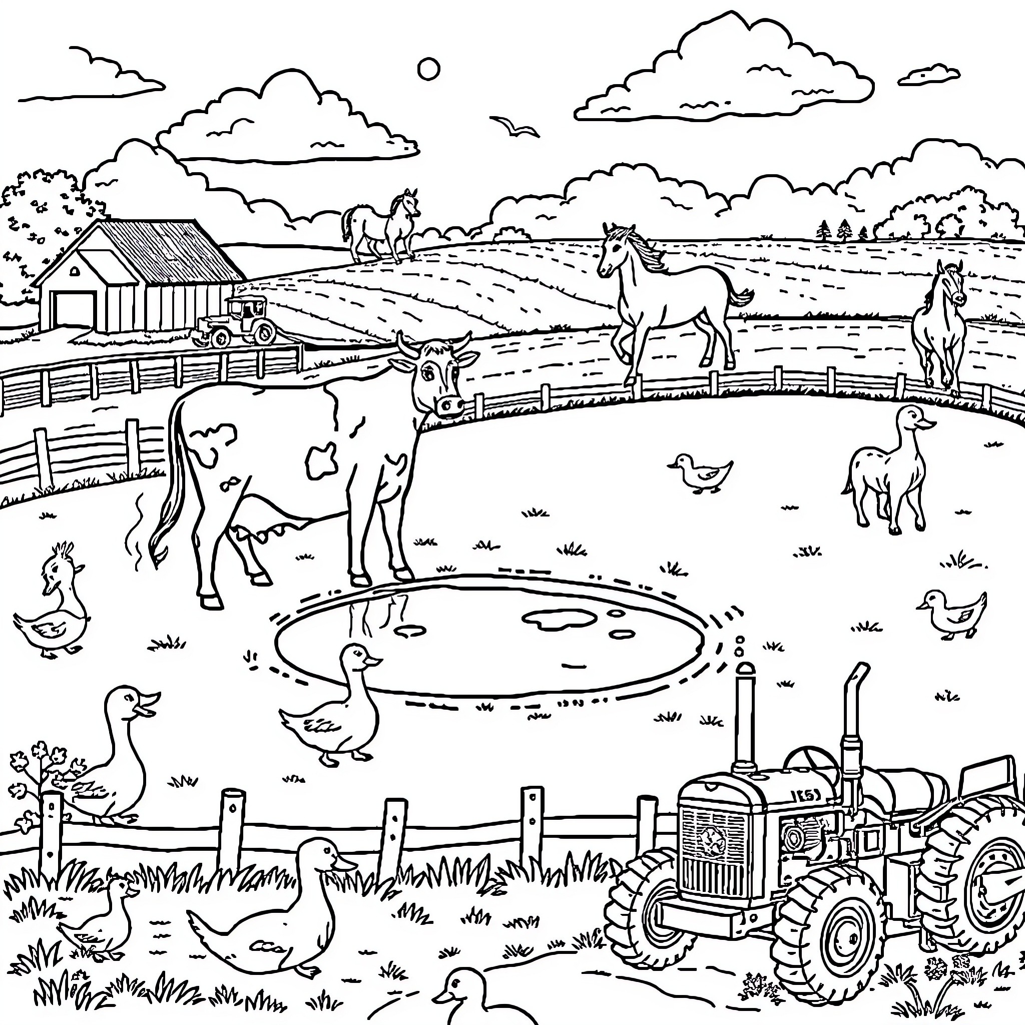 Best Farm Coloring Pages (Free Printable PDF)