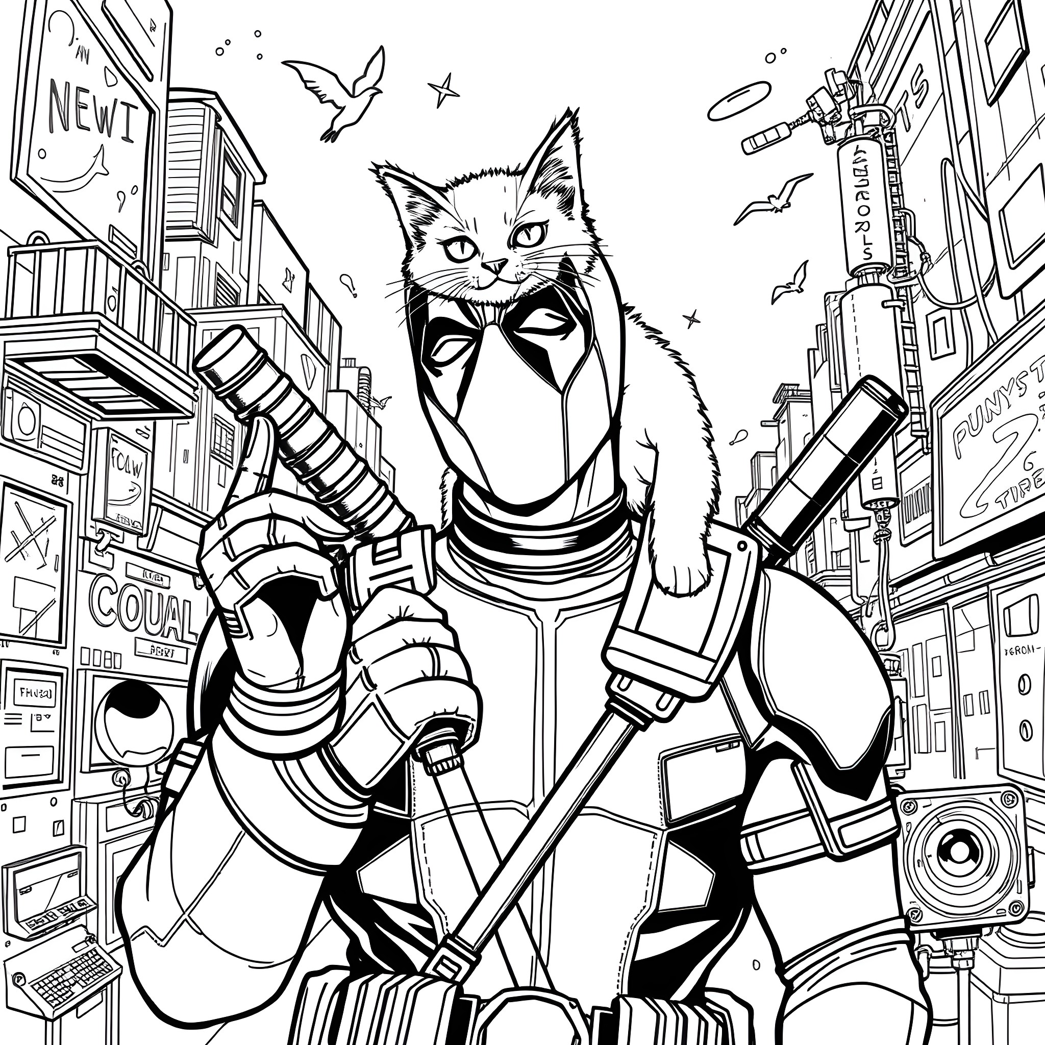 Best Deadpool Coloring Pages (Free Printable PDF)