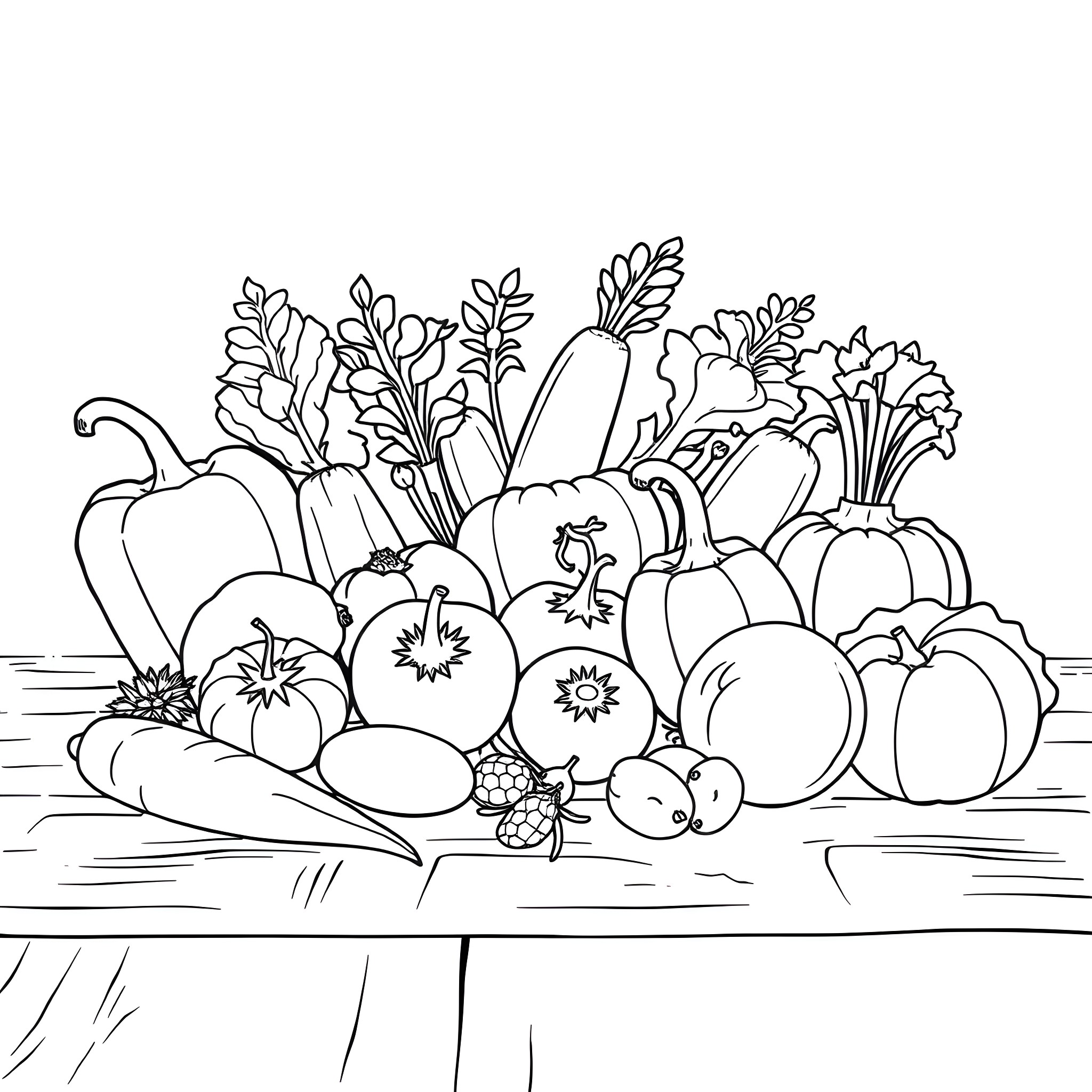 Best Vegetable Coloring Pages (Free Printable PDF)