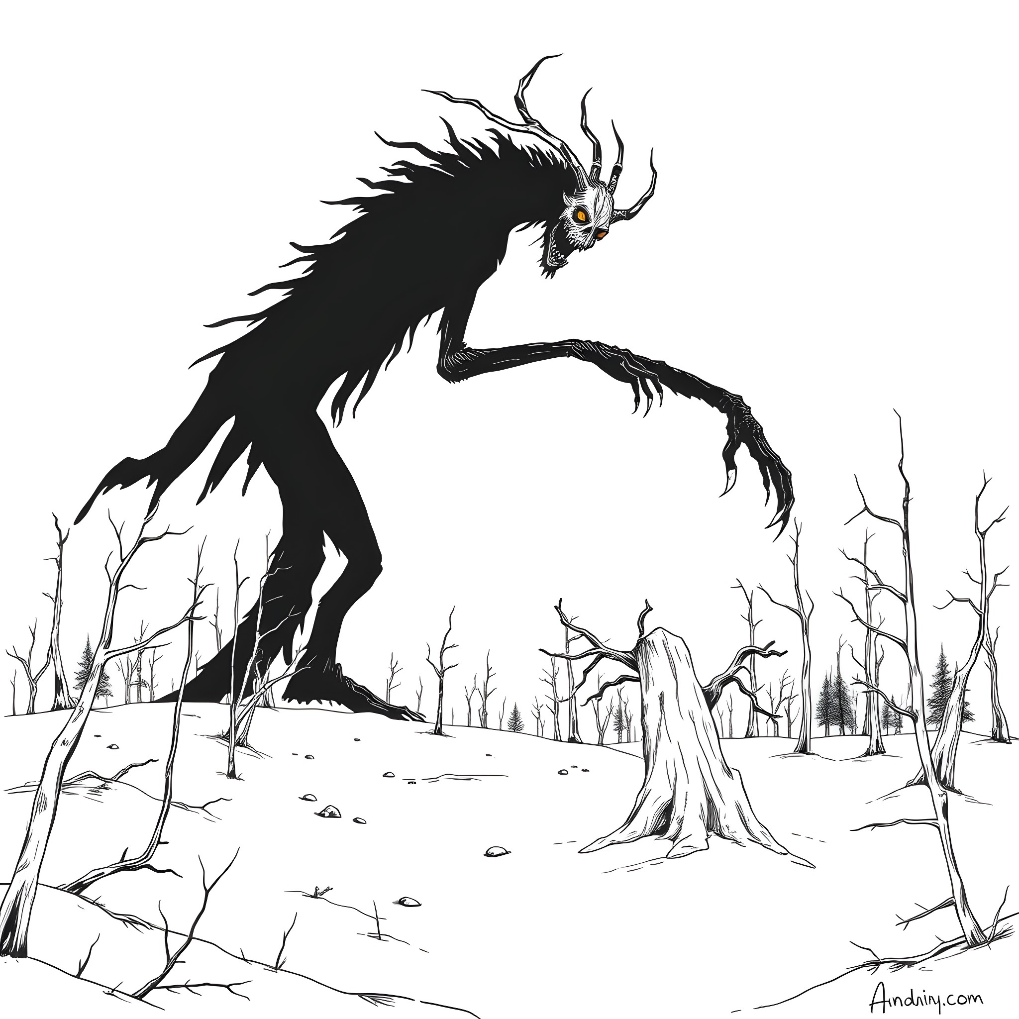 Best Wendigo Coloring Pages (Free Printable PDF)