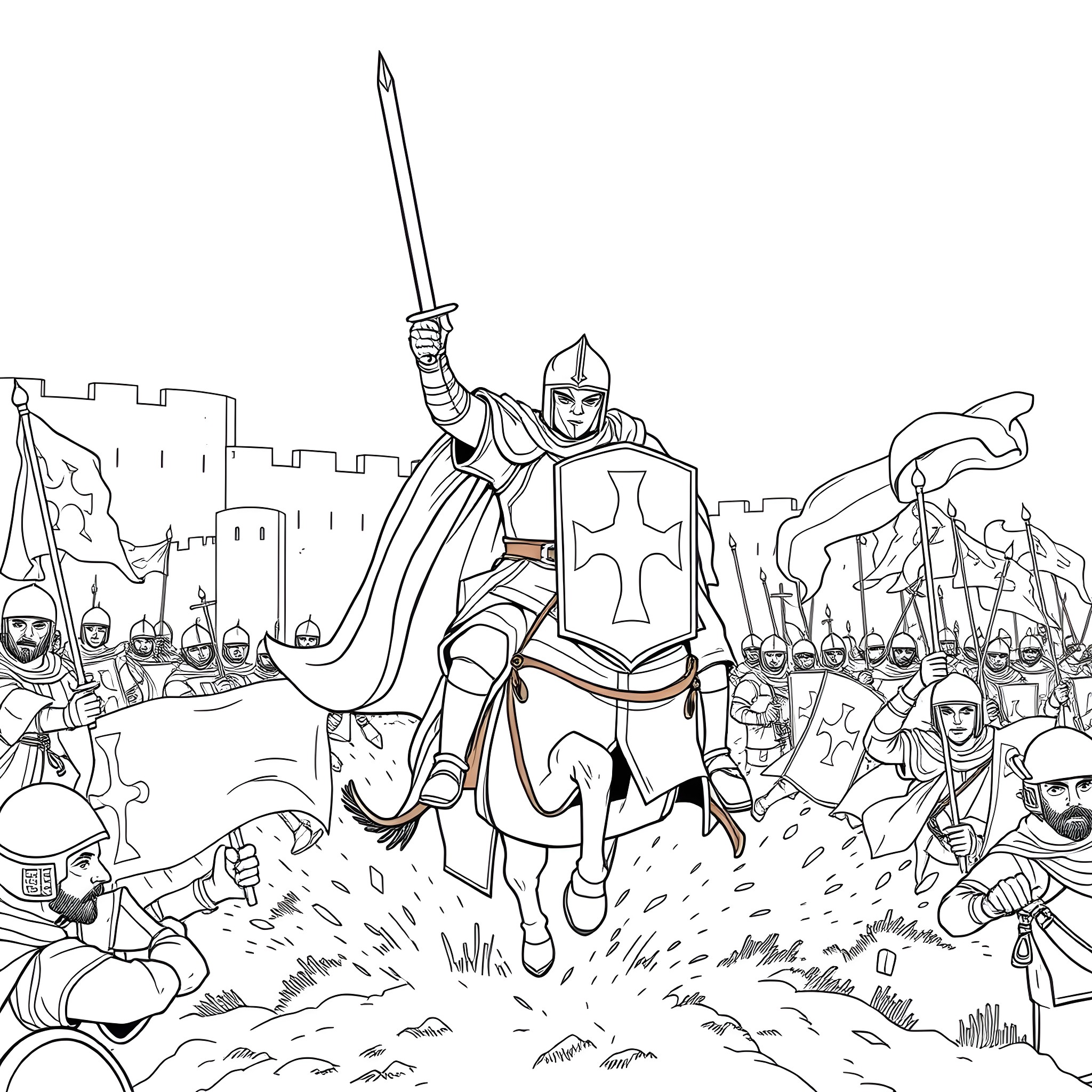 Best Templar Knight Coloring Pages (Free Printable PDF)