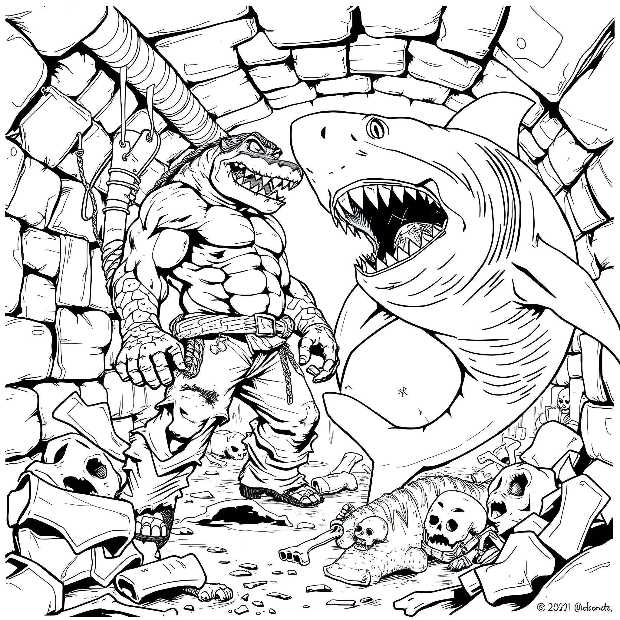 47 Best Killer Croc Coloring Pages (Free Printable PDFs)