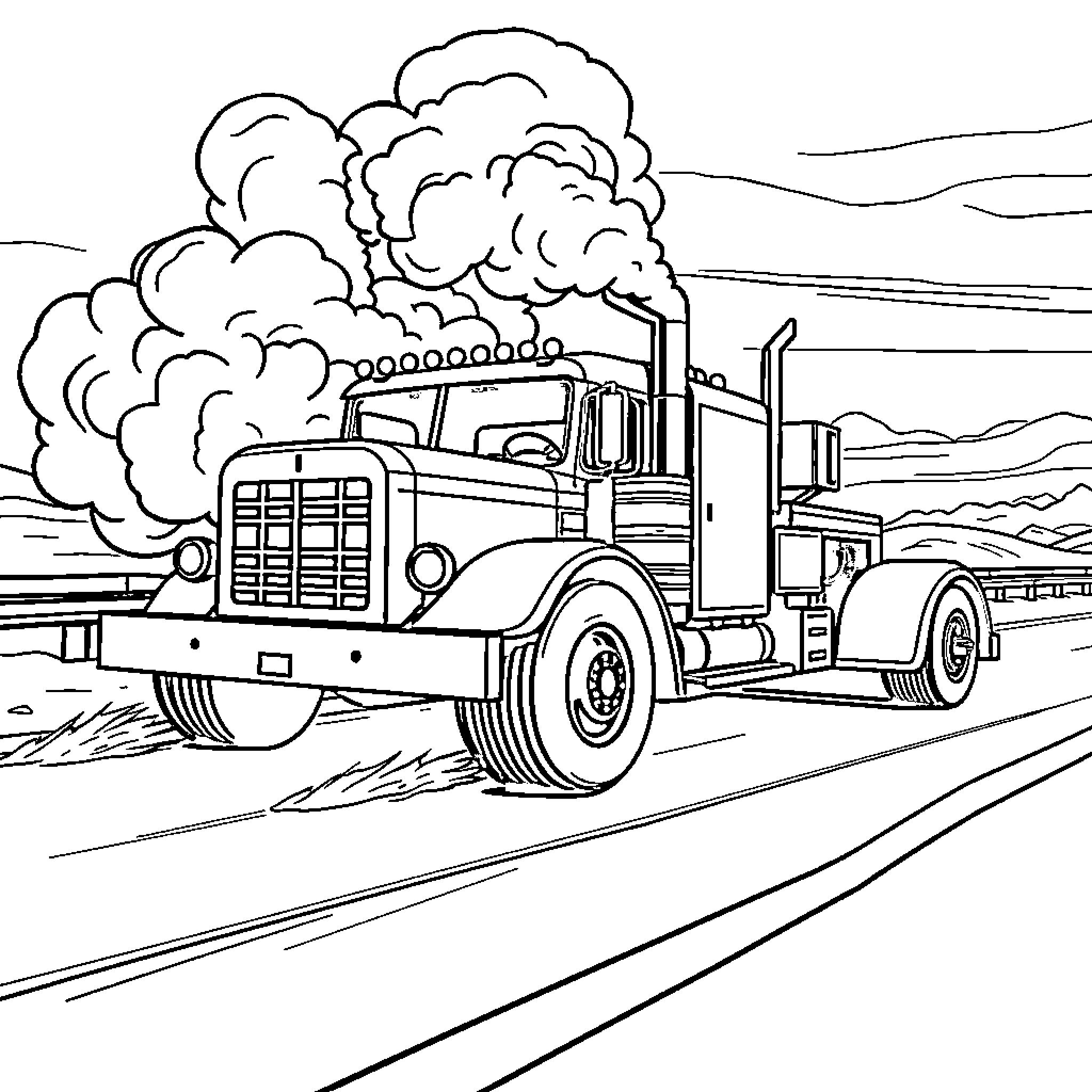 Best Diesel Car Coloring Pages (Free Printable PDF)